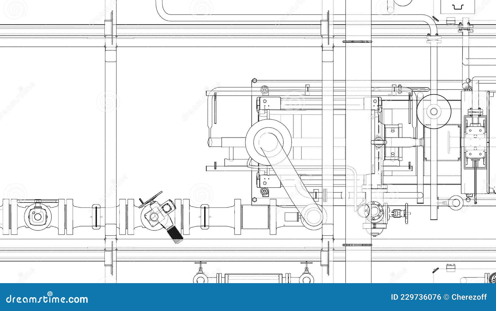 Pump station. Vector stock vector. Illustration of electric - 229736076