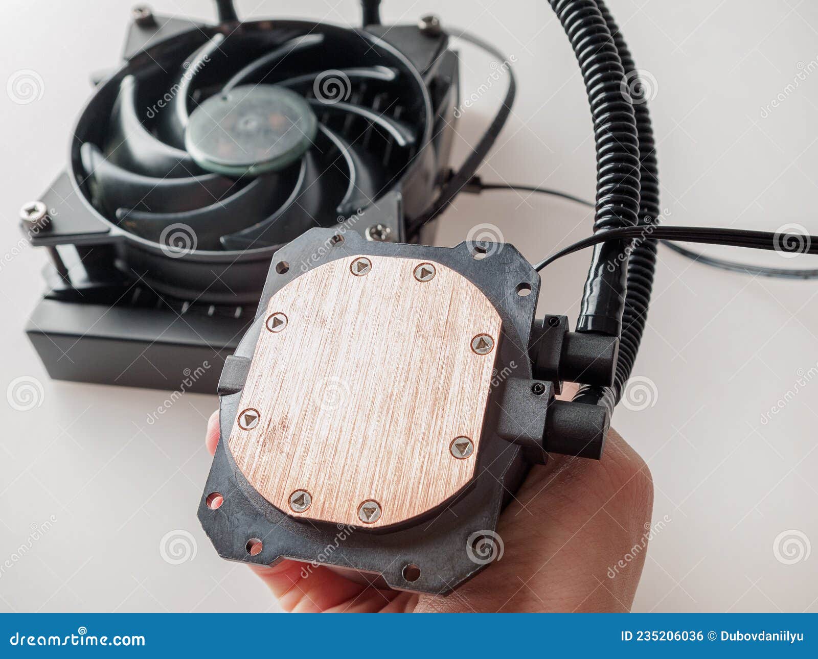 Pump with Water Block of Computer Chip Water Cooling System, Heat ...