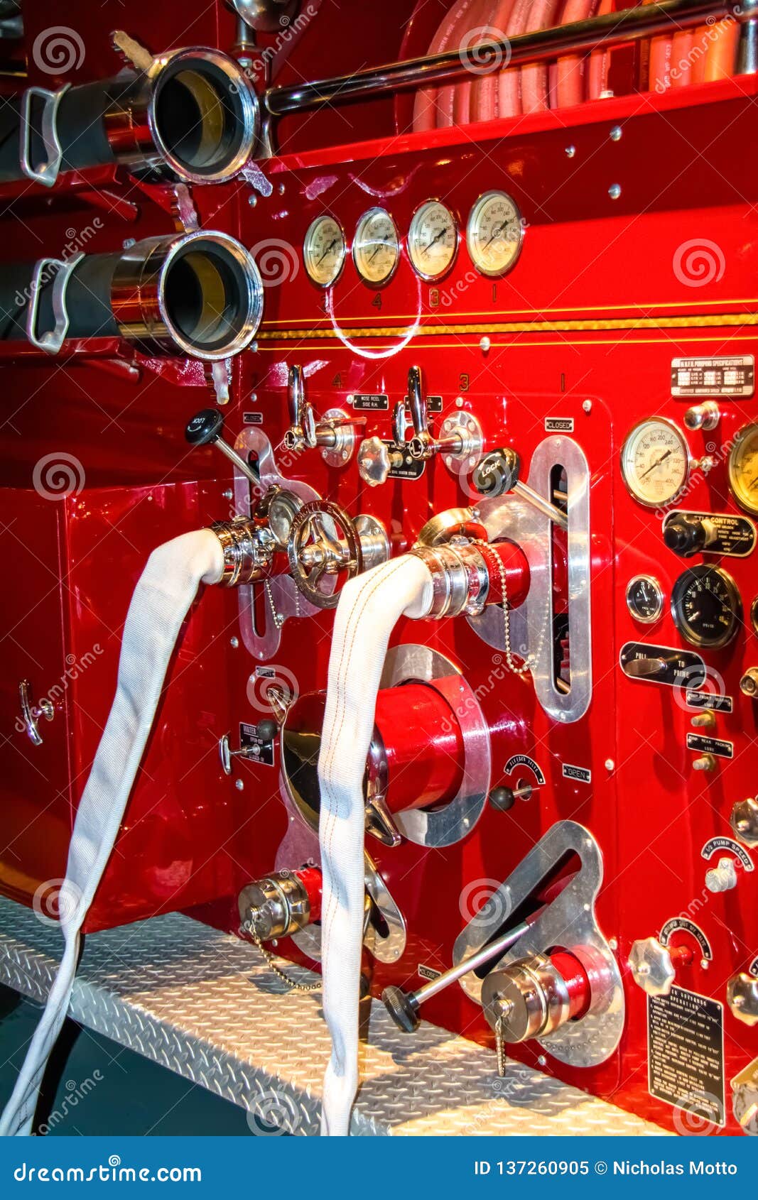 Pumper Control Panel stock image. Image of pump, knobs - 137260905
