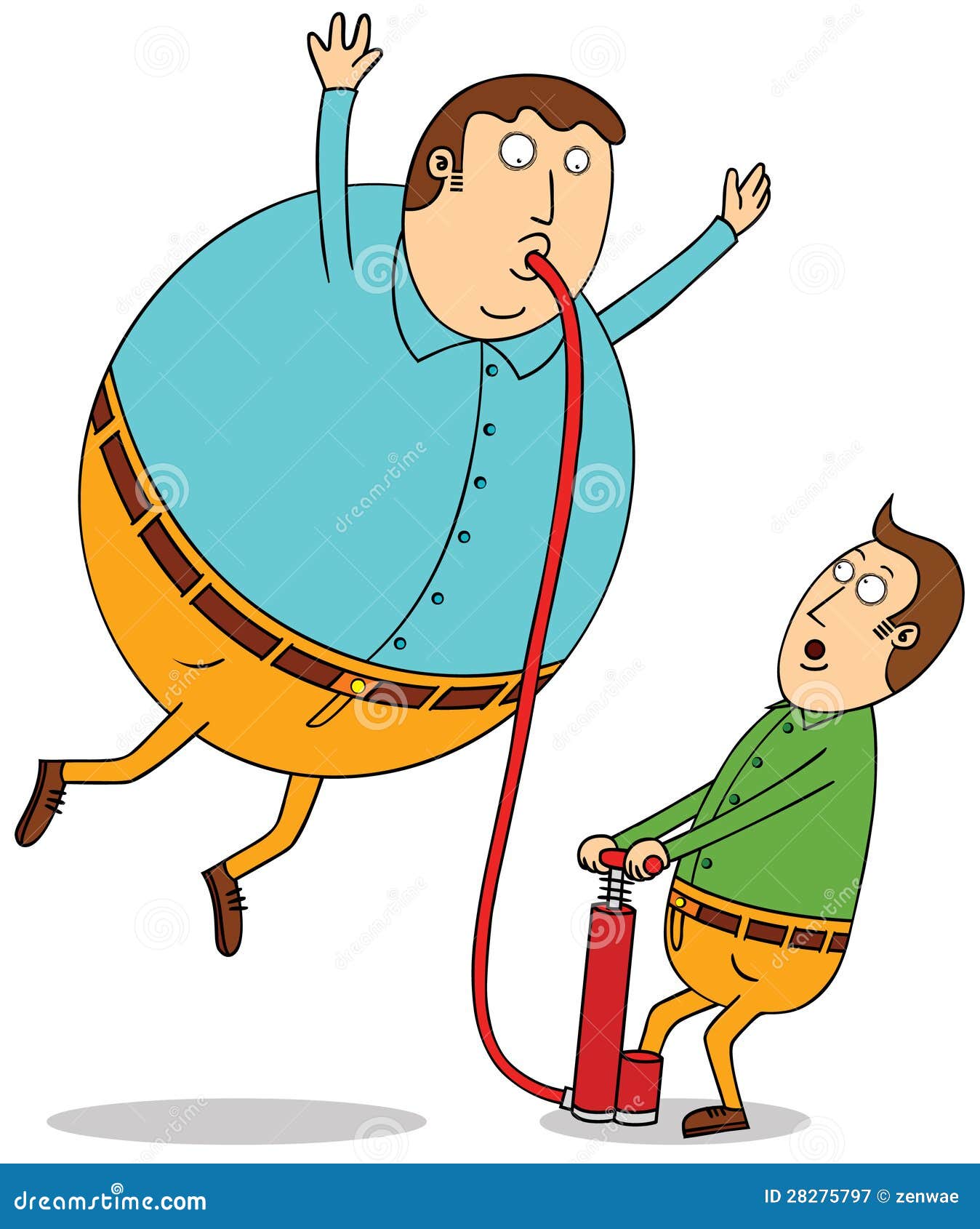 Pumping balloon man stock vector. Illustration of balloon - 28275797