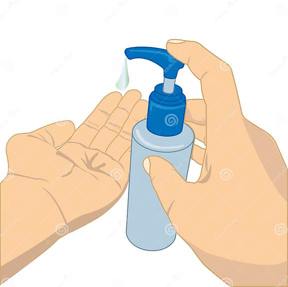 Pumping Lotion from Bottle Vector Stock Vector - Illustration of ...