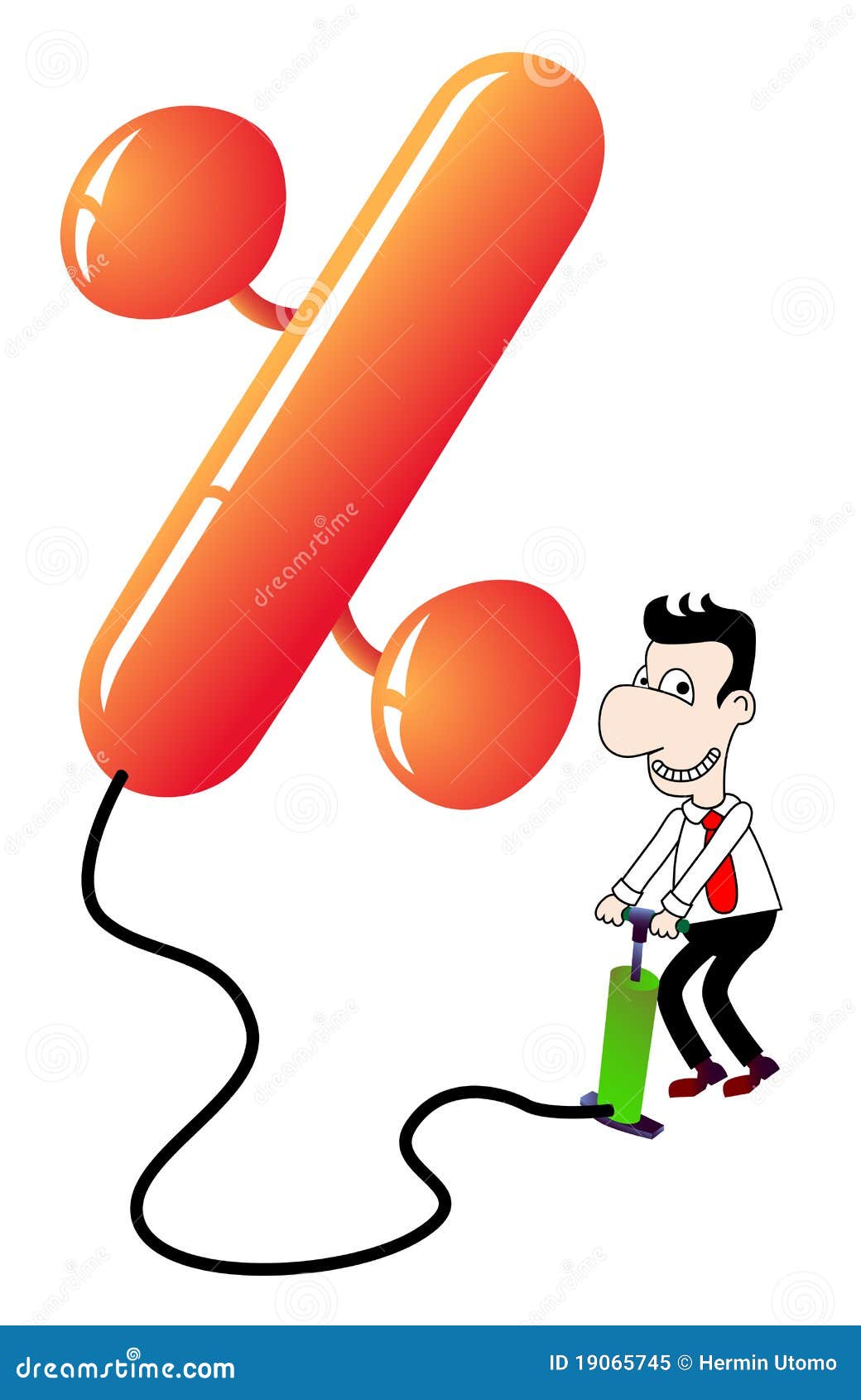 Pumping Percentage Balloon stock vector. Illustration of hose - 19065745