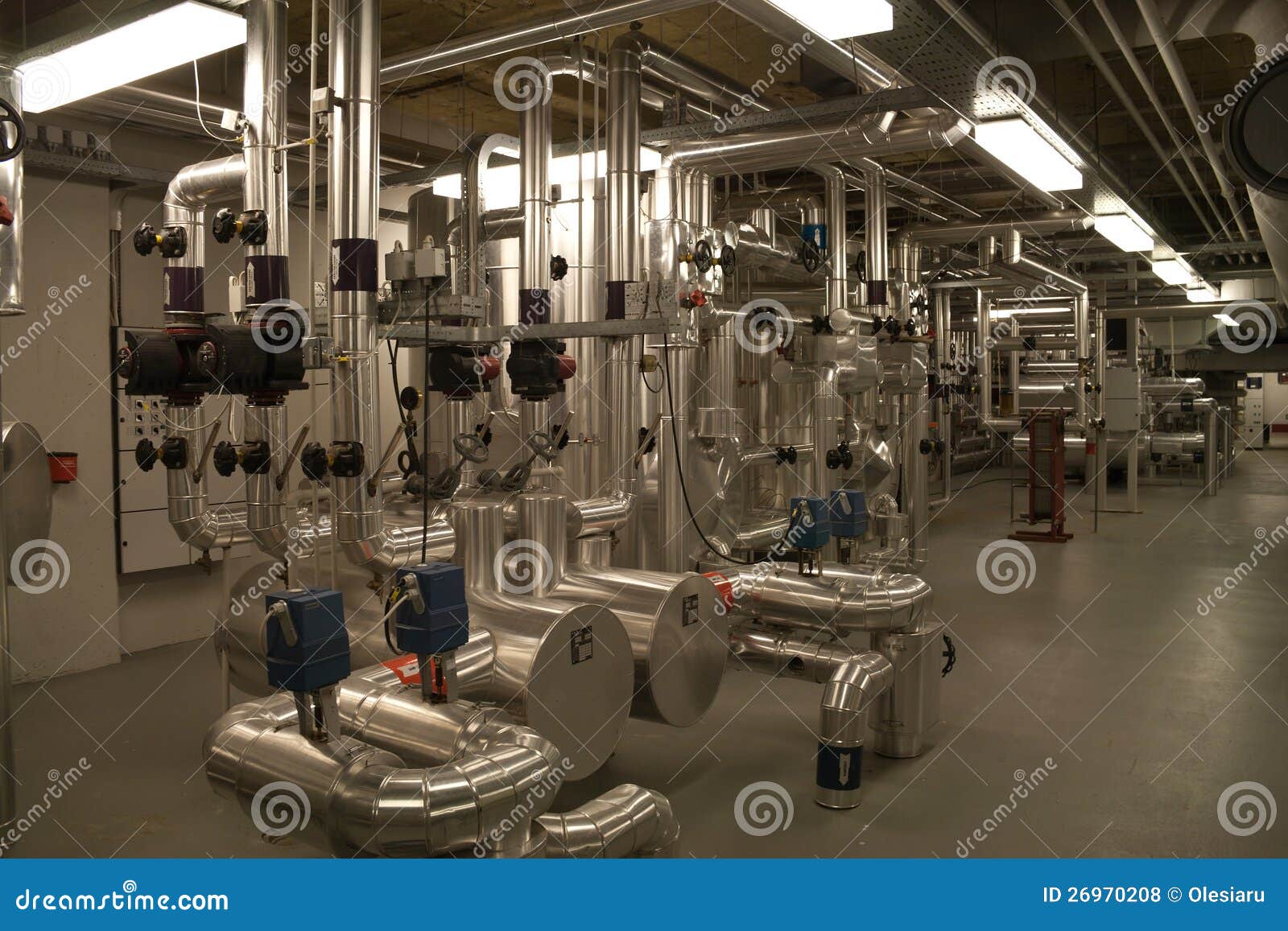 Pumping Room with Equipment in a Residential Area Stock Photo - Image ...