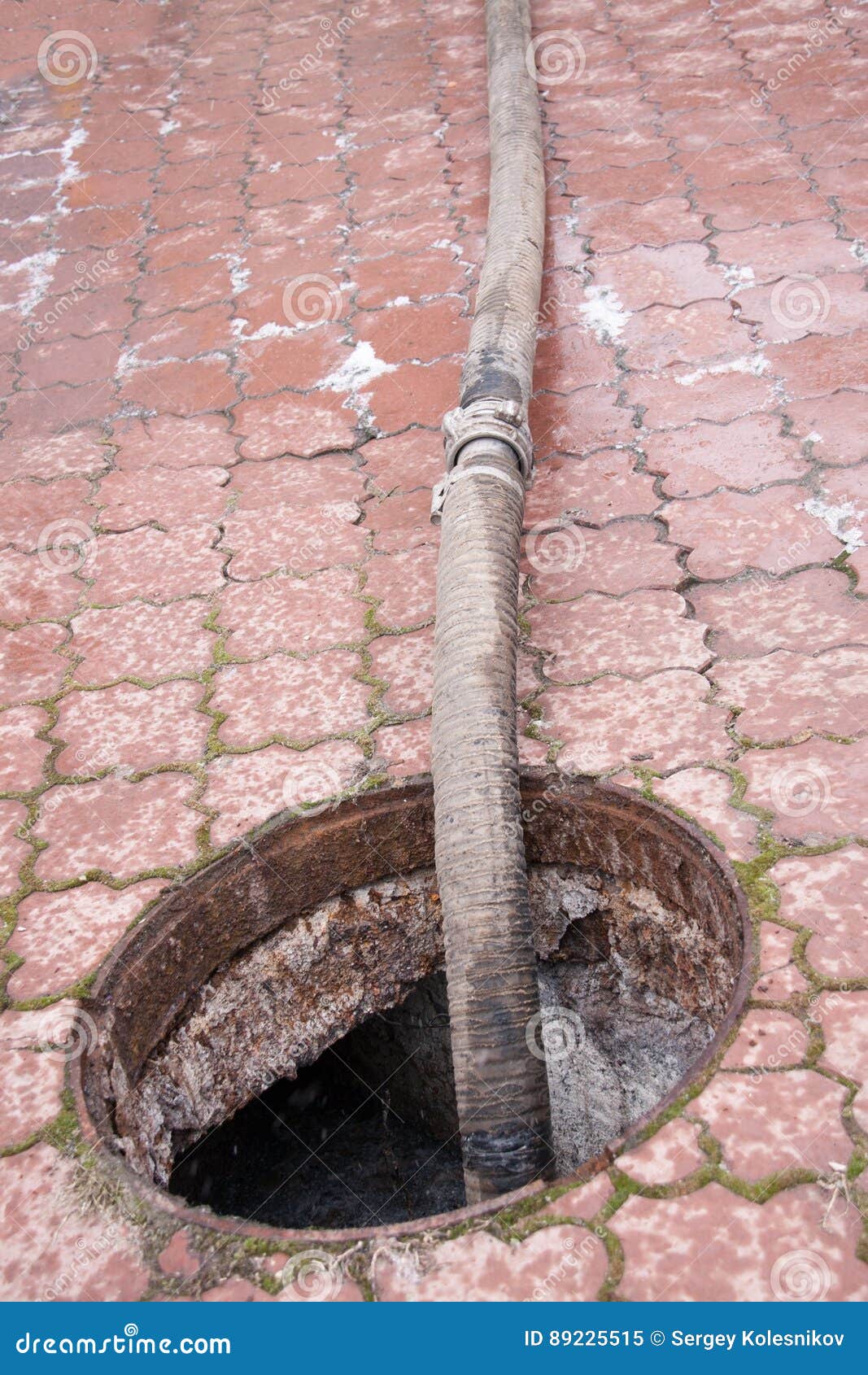 Pumping Sewage From The Drain Hole Stock Image | CartoonDealer.com ...