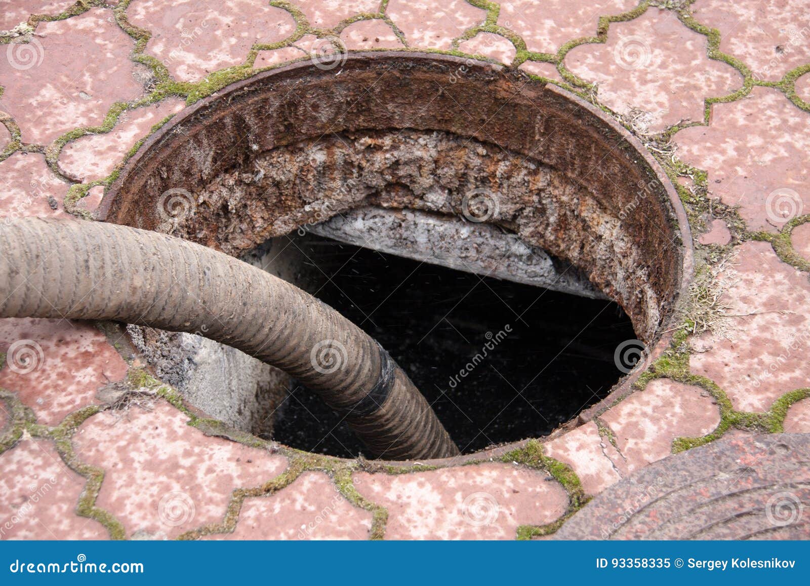 Pumping Sewage From The Drain Hole Stock Image | CartoonDealer.com ...