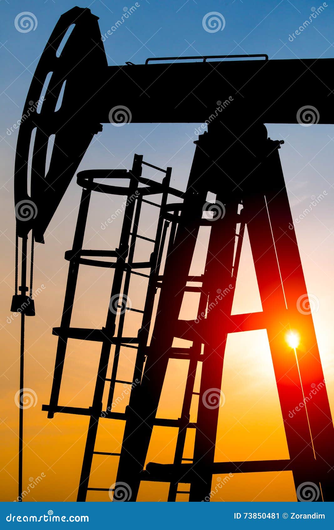 Pumping unit is working stock image. Image of equipment - 73850481