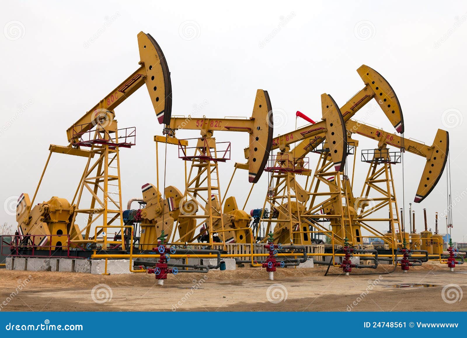 The Pumping Units And Well Workover Operation. Oil Pump Jack Sucker Rod ...