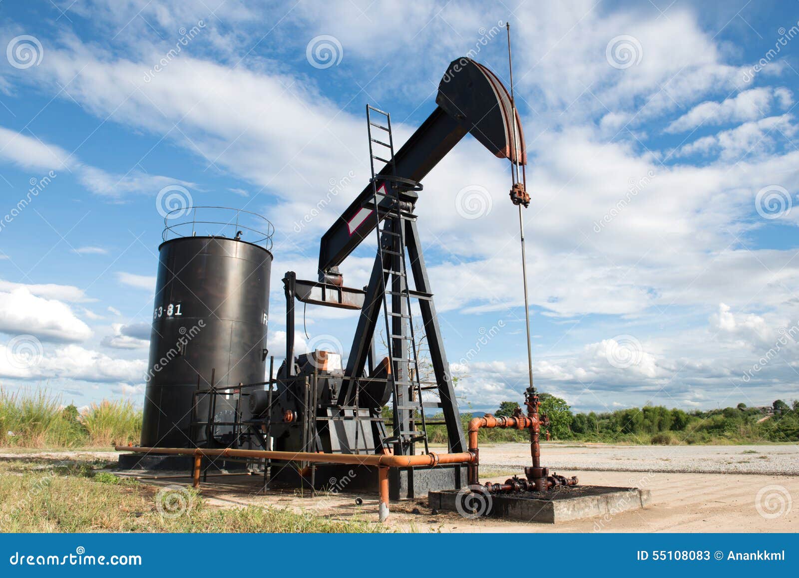 Old Pumpjack Pumping Crude Oil Royalty-Free Stock Photo | CartoonDealer ...