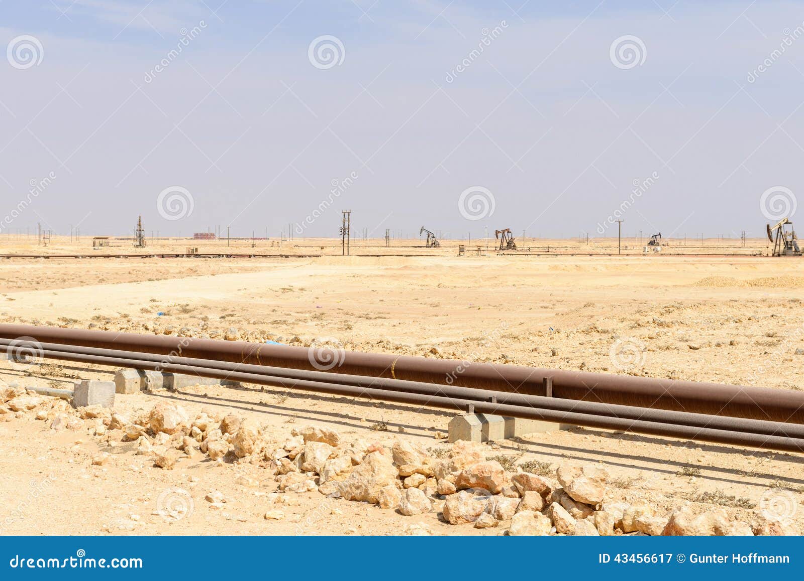 Pumpjacks on the Oil Field of Amal (Oman) Stock Image - Image of pumper ...