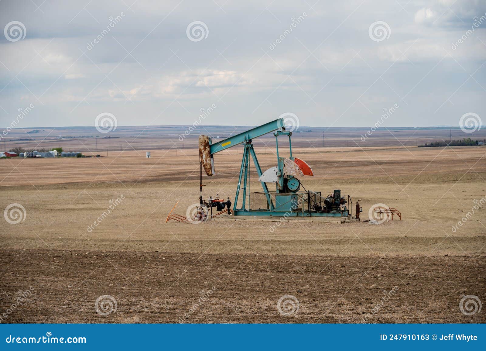 Pumpjacks Working in the Oil Fields of Alberta Stock Image - Image of ...