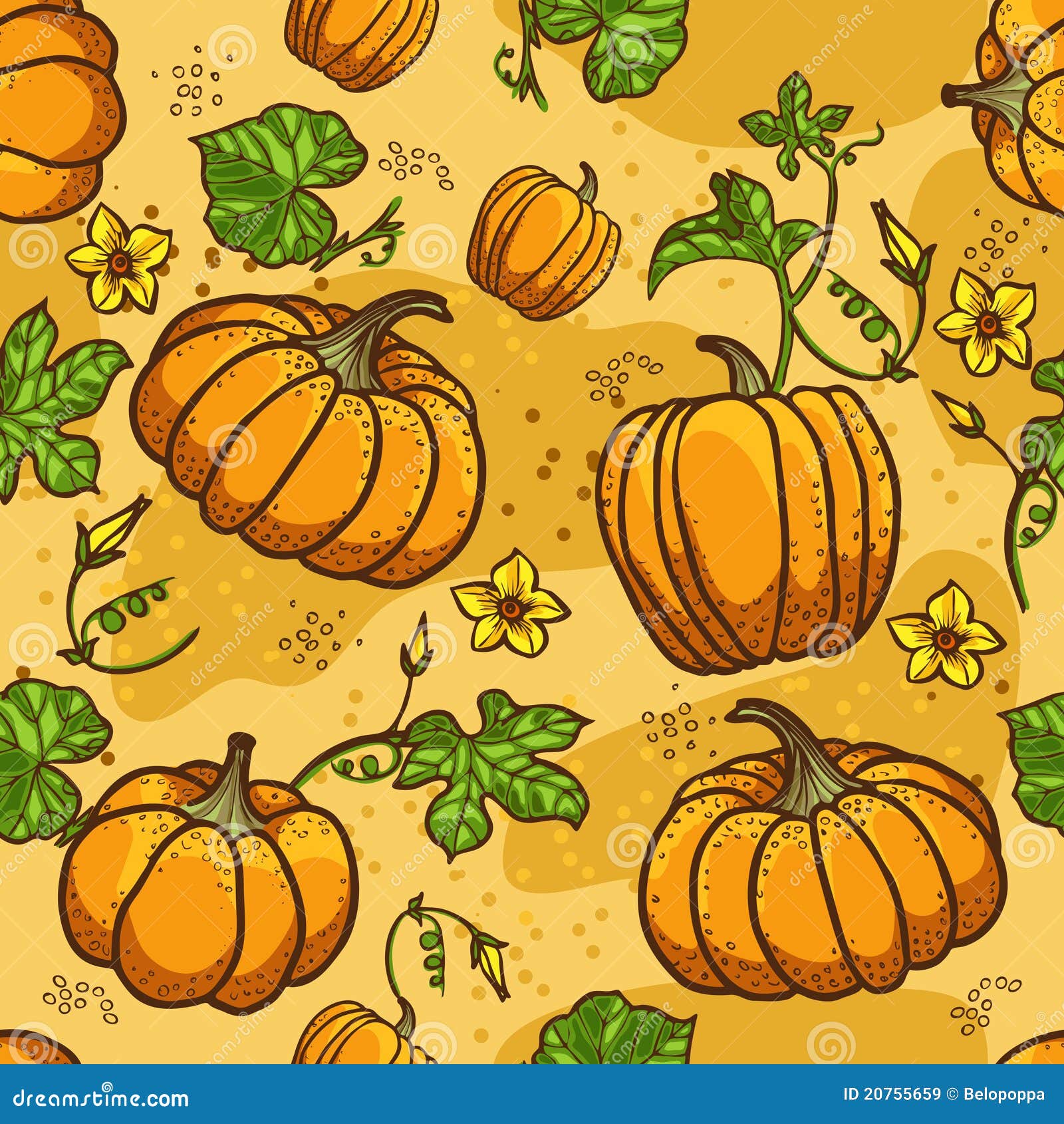 Pumpkin Background Seamless Pattern Royalty Free Stock Images - Image ...