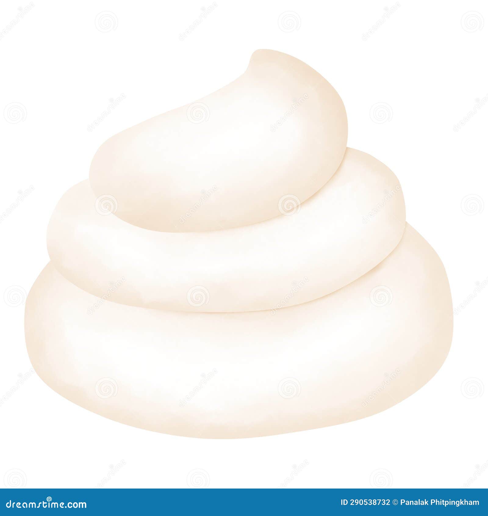 Cartoon Drawing Creamy-colored, Velvety Whipped Cream Stock ...