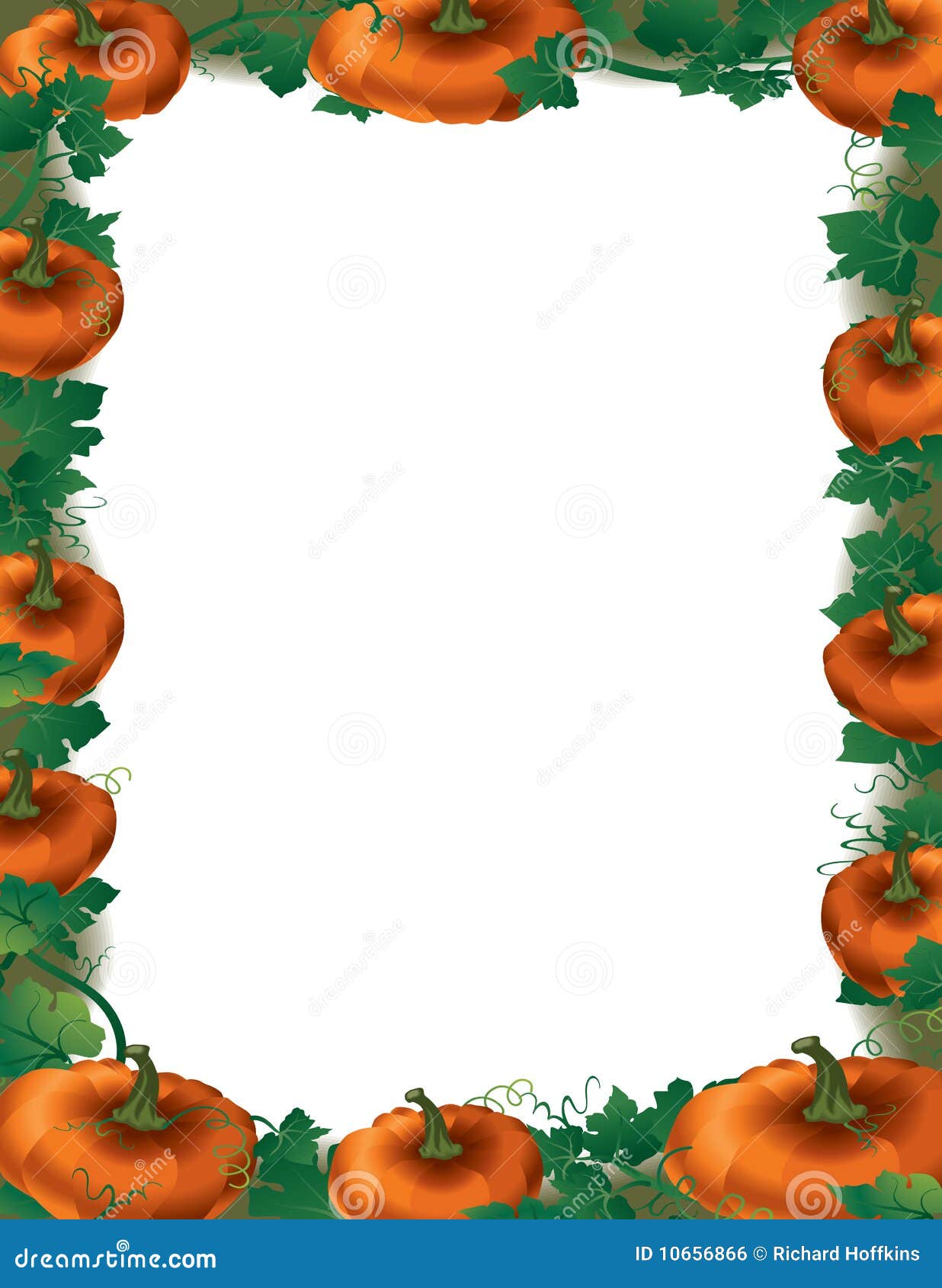 Pumpkin Border stock illustration. Illustration of decoration - 10656866