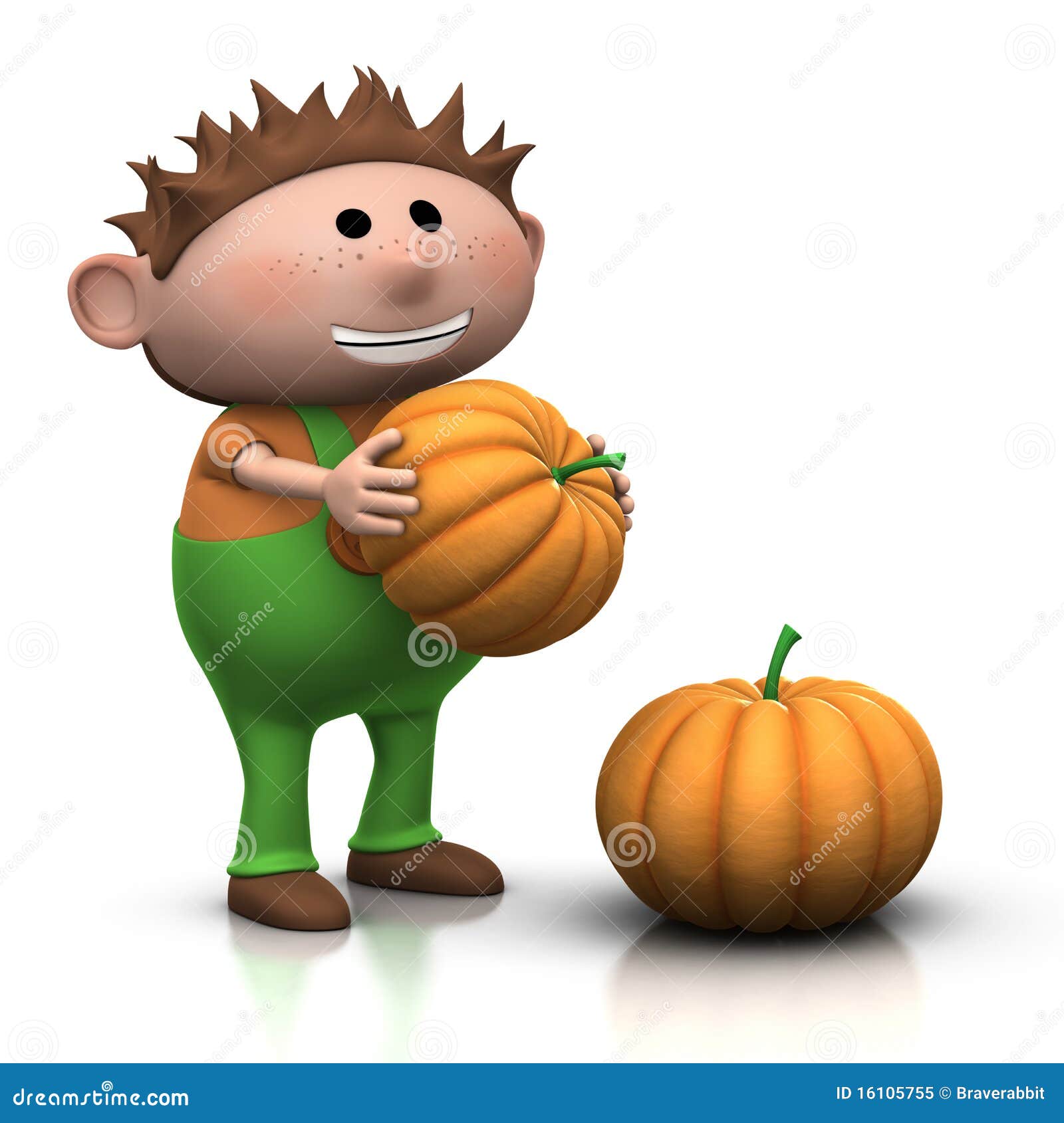 Pumpkin boy stock illustration. Illustration of kids - 16105755