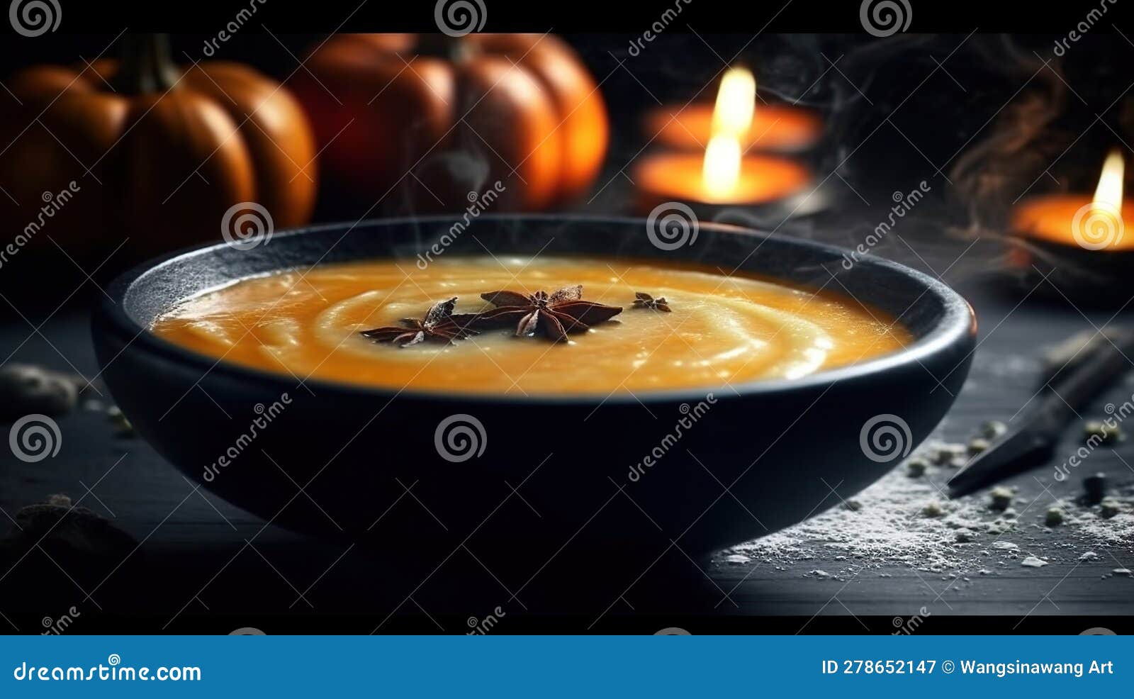 Pumpkin, Butternut Squash Cream AI Generated Image Stock Illustration ... Pumpkin, Butternut Squash Cream AI Generated Image Stock Illustration ...