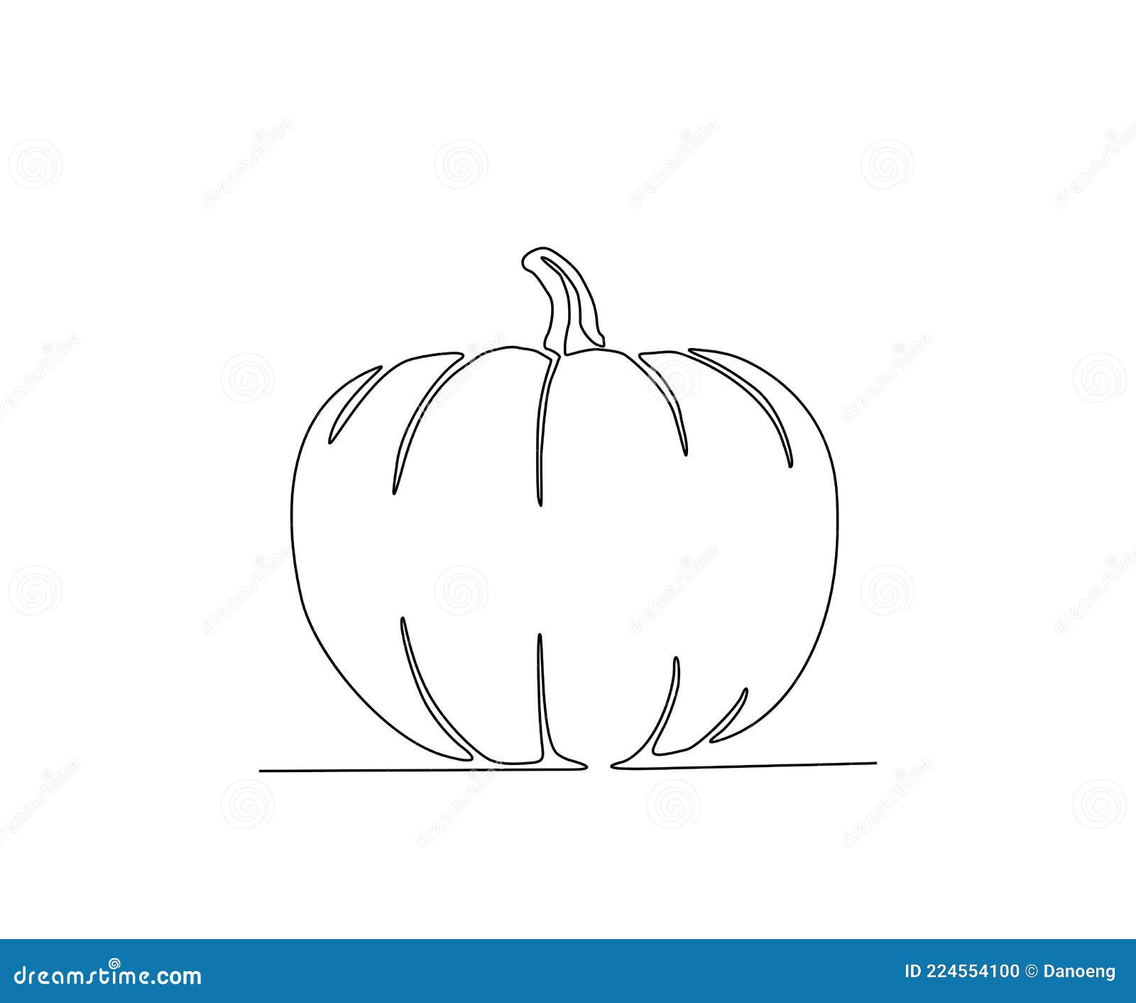 Pumpkin Continuous Line Drawing. One Line Art Of Gourd, Vegetable ...