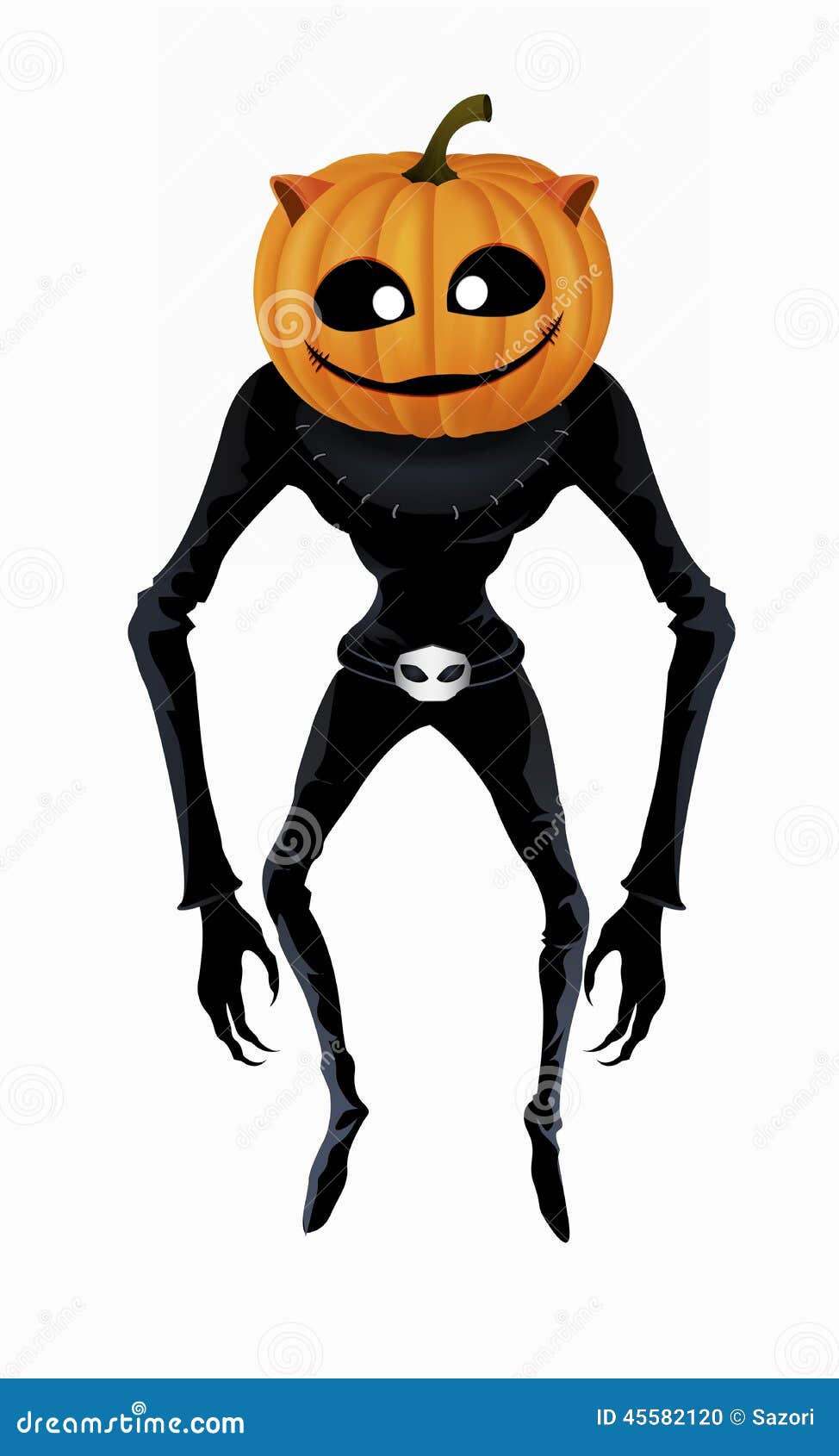 Pumpkin Devil Man stock illustration. Illustration of phantom - 45582120