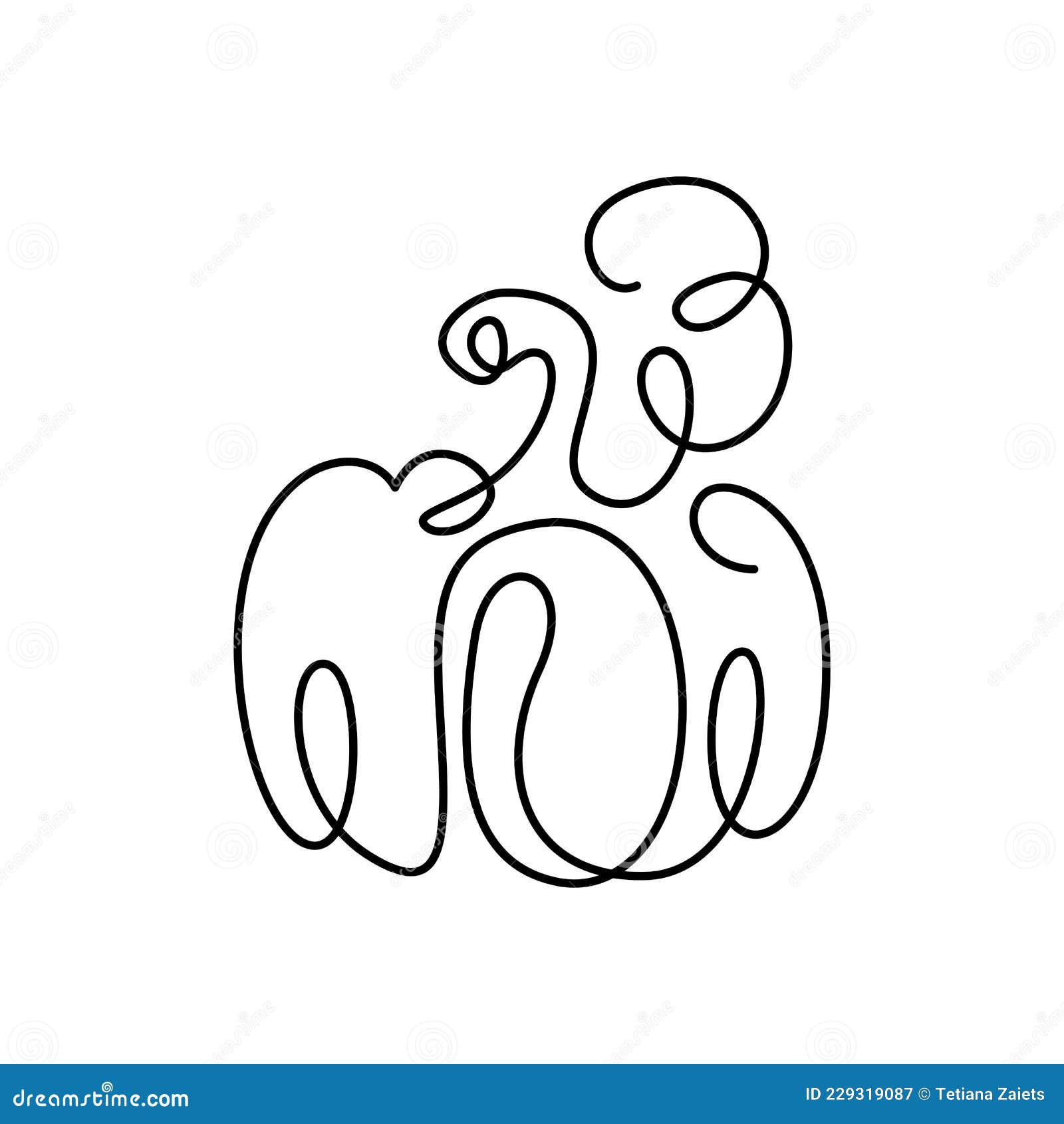 Pumpkin Drawing Continuous Line Vector Illustration. Black One Thin ...