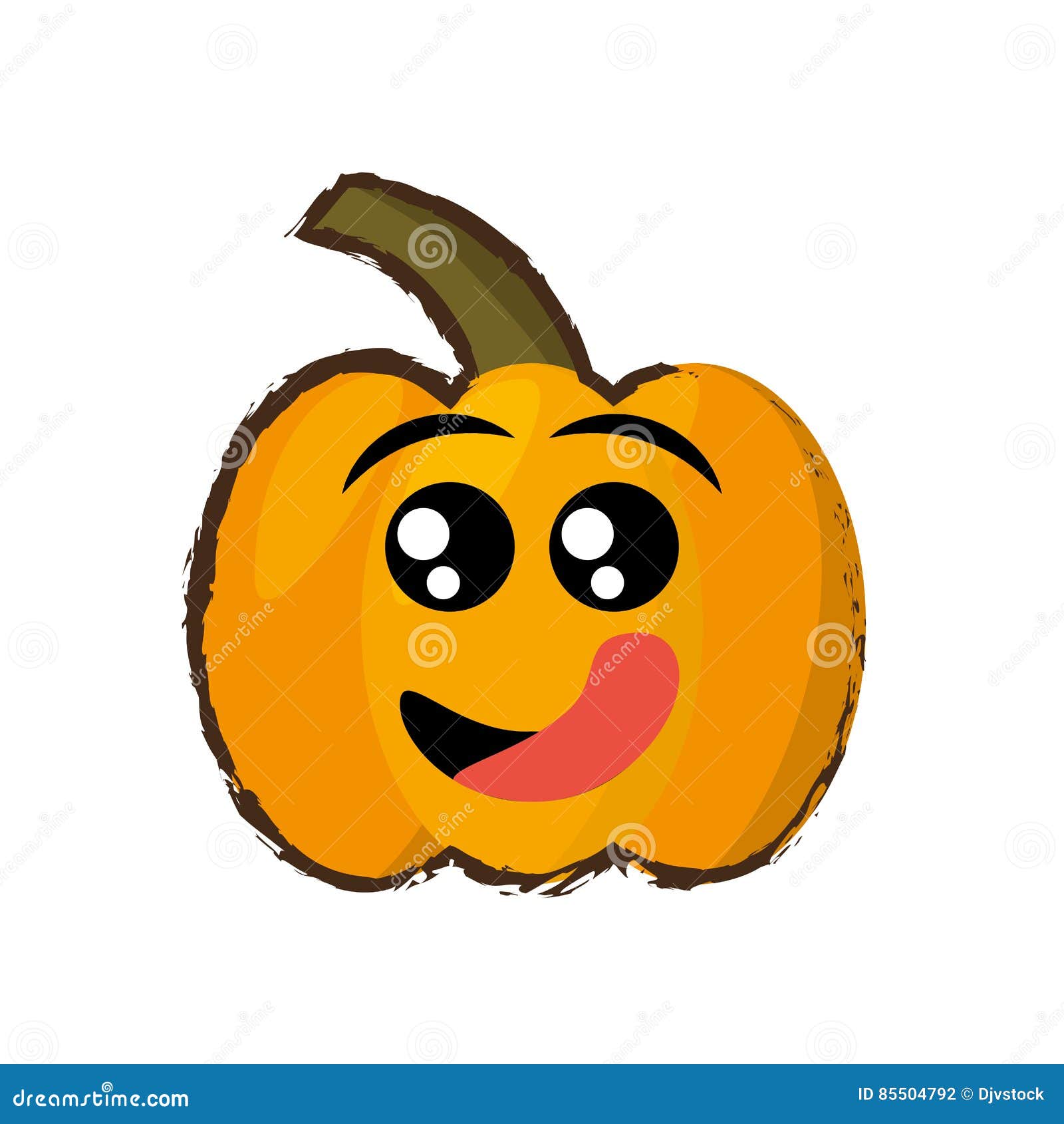 Pumpkin Expressions Hungry Face Stock Illustration - Illustration of ...