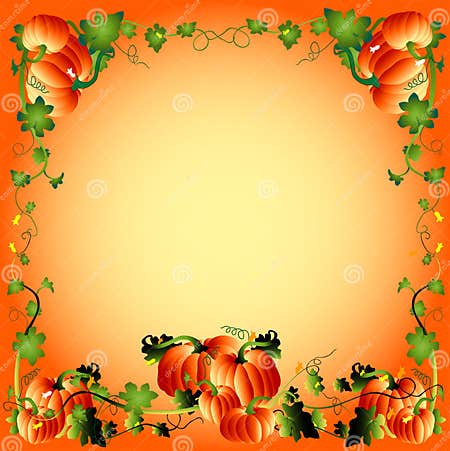 Pumpkin frame stock vector. Illustration of card, thanksgiving - 1427070
