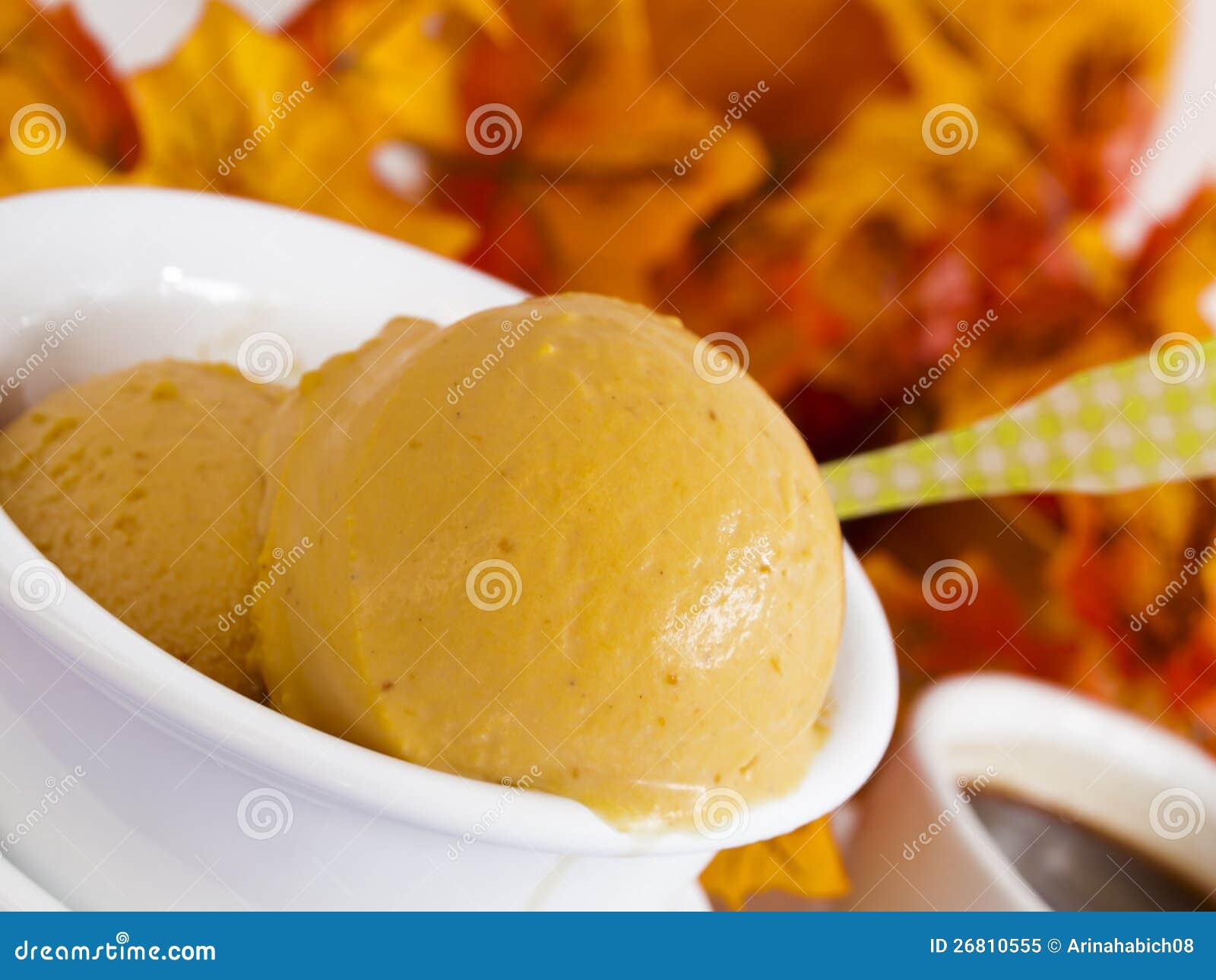 Pumpkin Gelato stock image. Image of kitchenware, yellow - 26810555