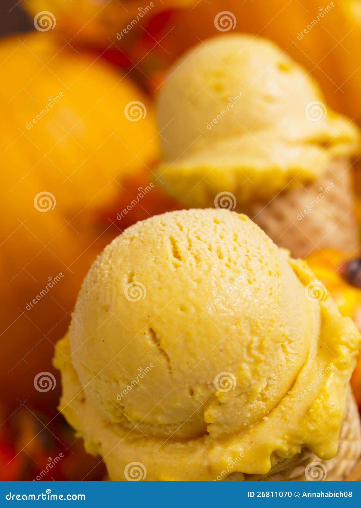 Pumpkin Gelato stock photo. Image of cone, gelato, dairy - 26811070
