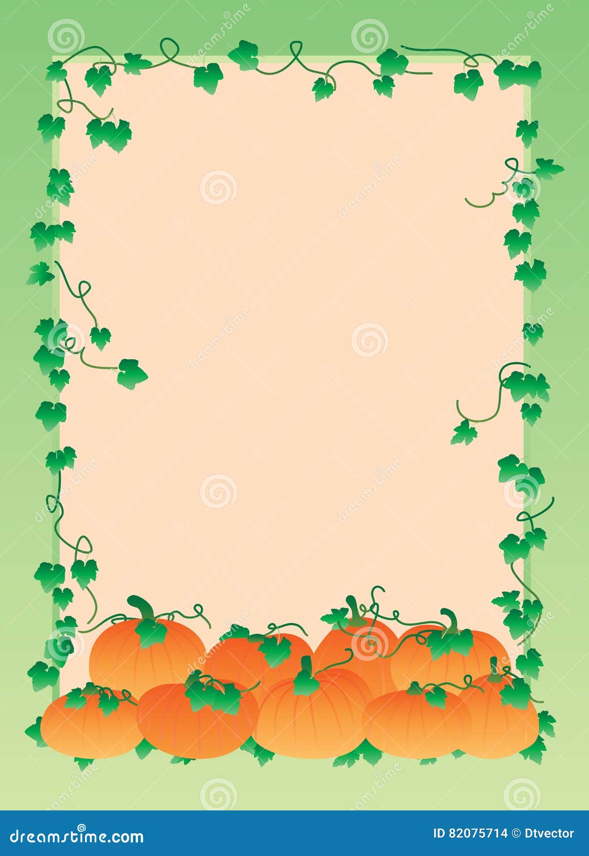 Pumpkin gradient frame stock vector. Illustration of border - 82075714