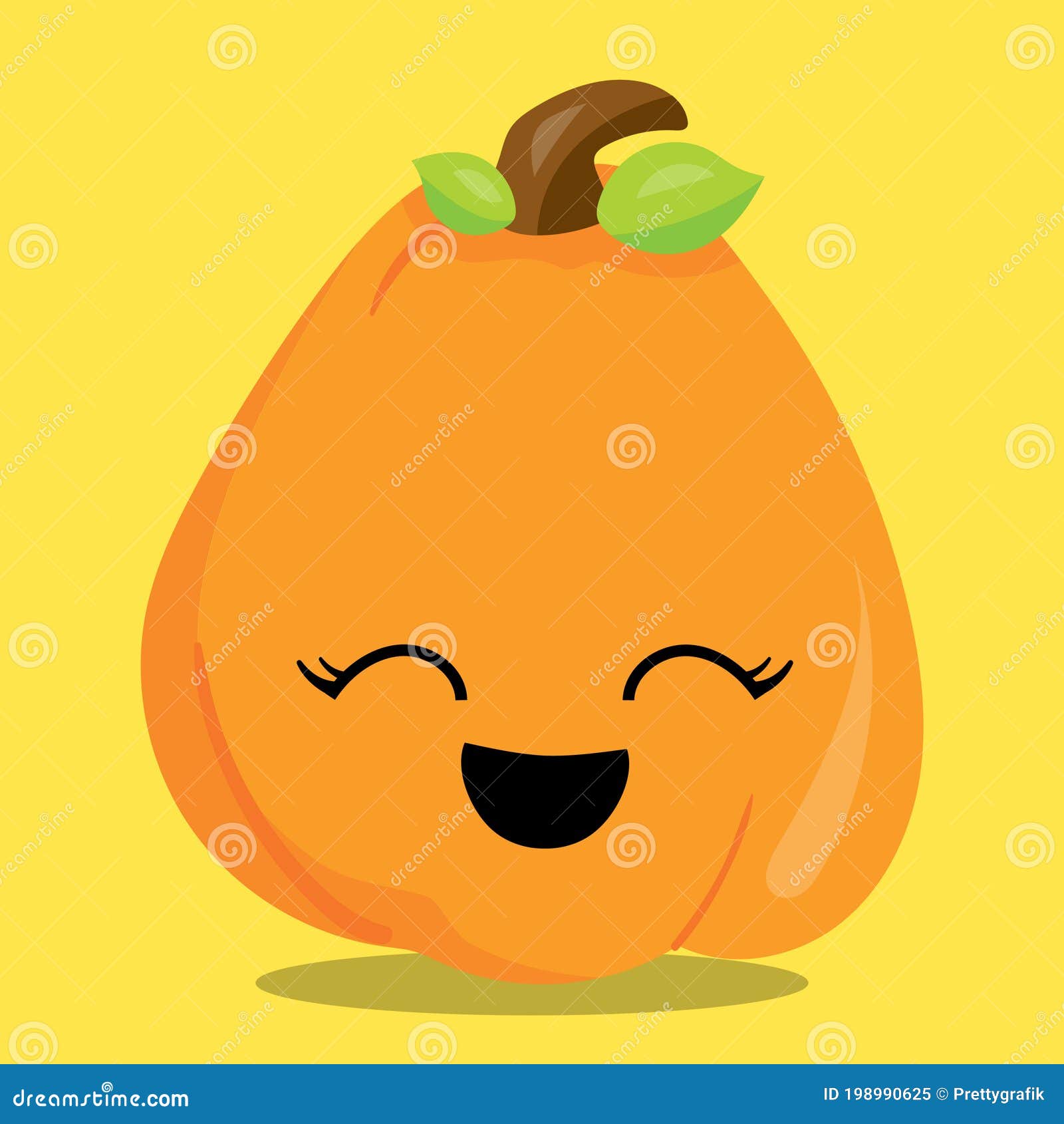 Pumpkin happy face 02 stock vector. Illustration of cartoon - 198990625