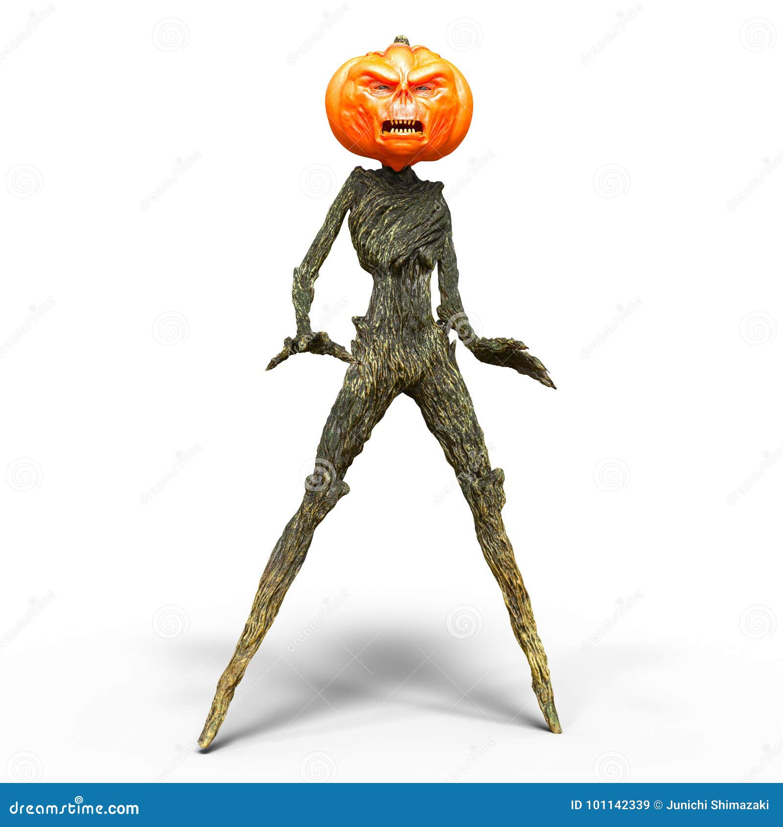 Pumpkin head monster stock illustration. Illustration of october ...