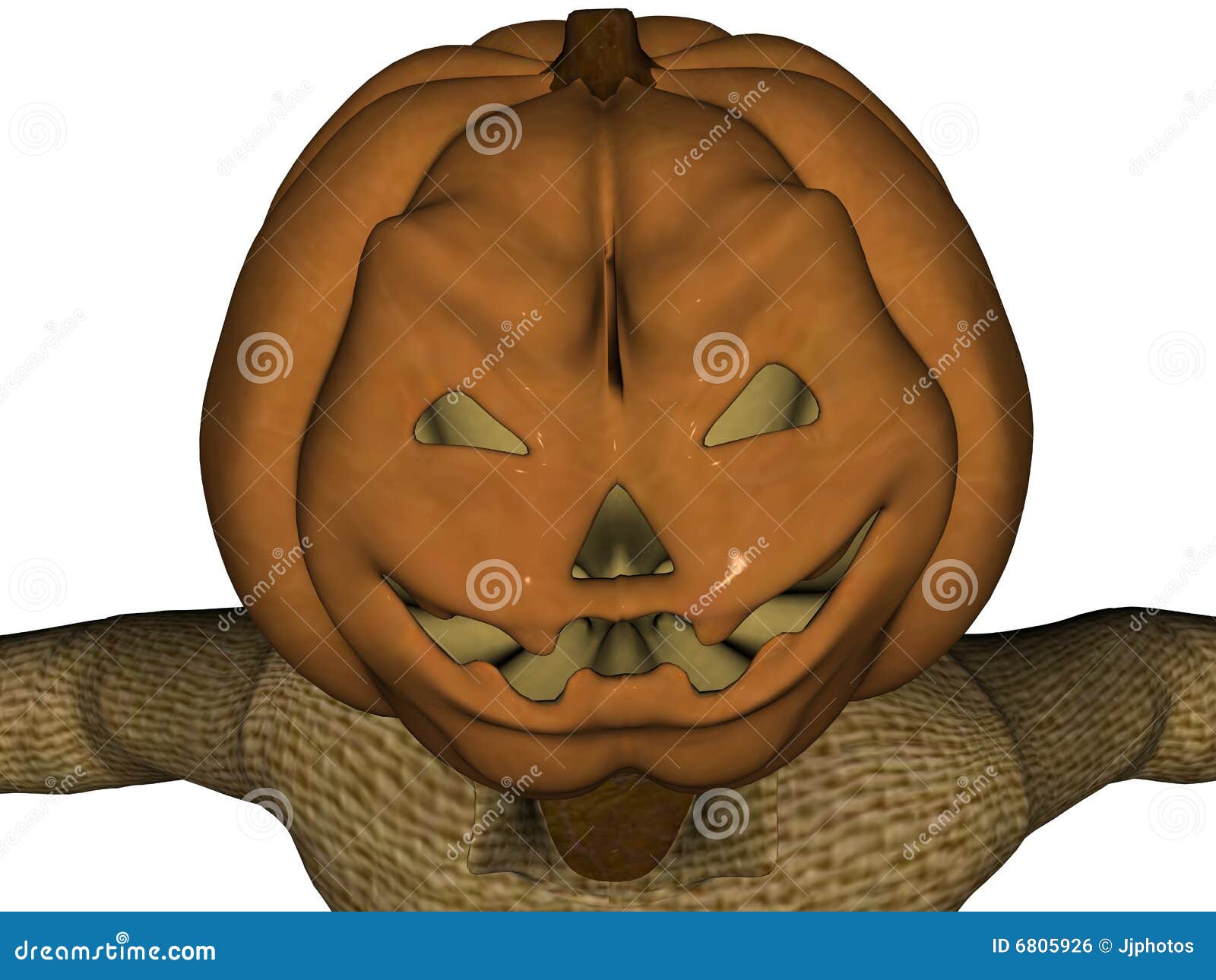 Pumpkin Head Scarecrow 2 stock illustration. Illustration of frown ...