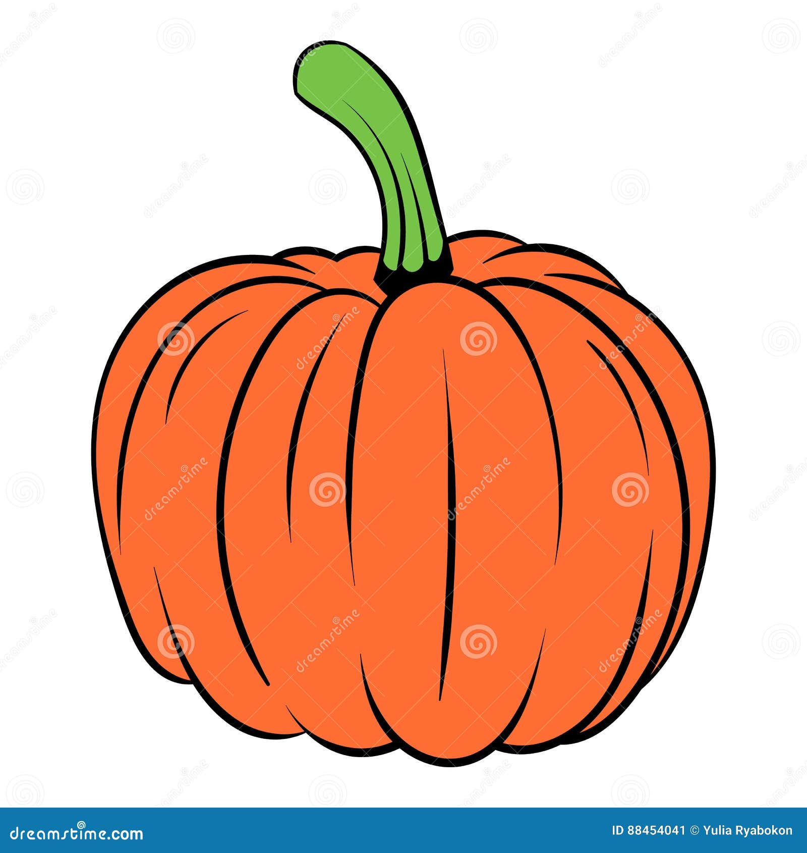 Pumpkin icon cartoon stock vector. Illustration of fall - 88454041