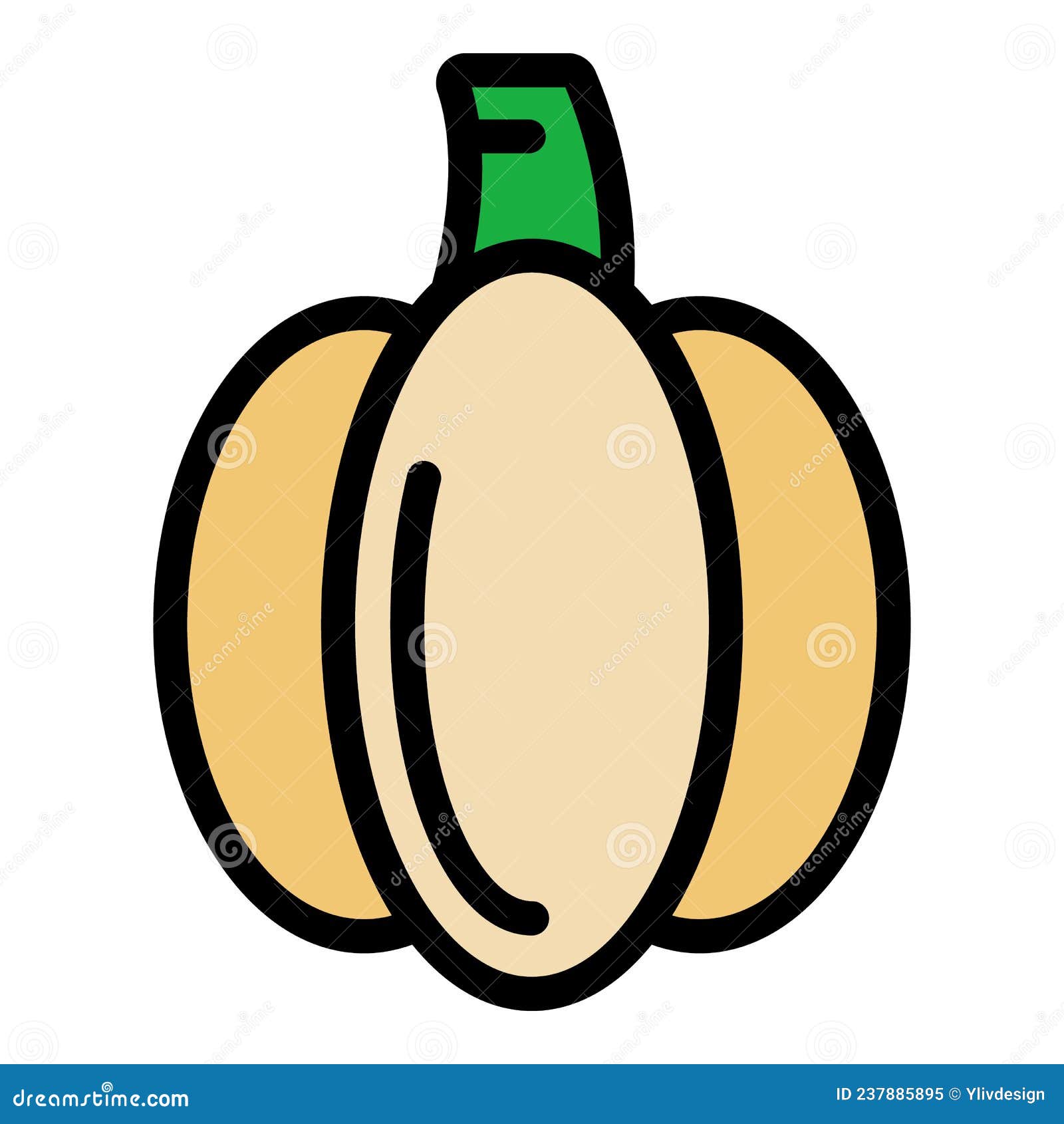 Pumpkin Icon Color Outline Vector Stock Vector - Illustration of ...