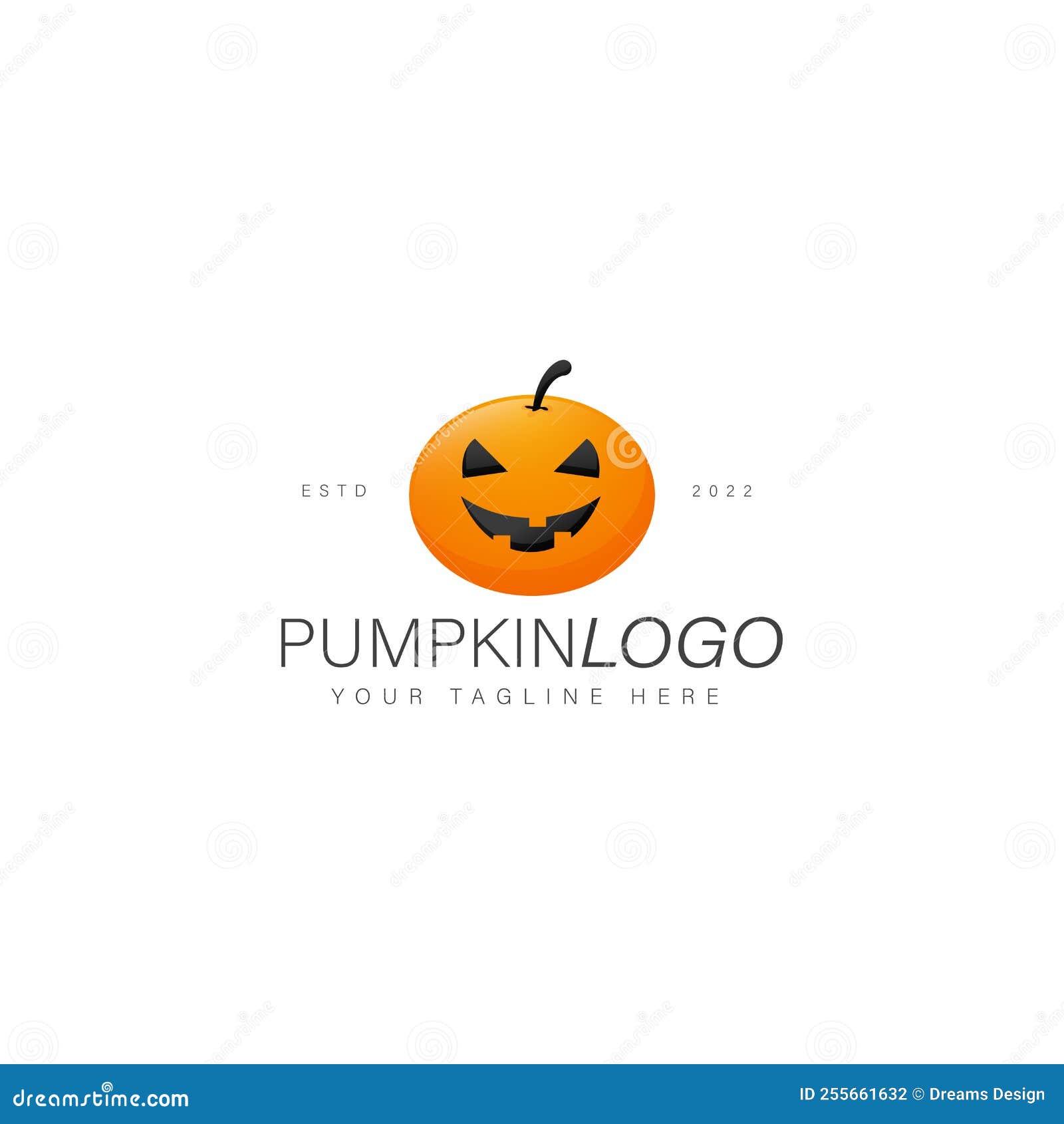 Pumpkin Logo Design Icon Illustration Stock Vector - Illustration of ...