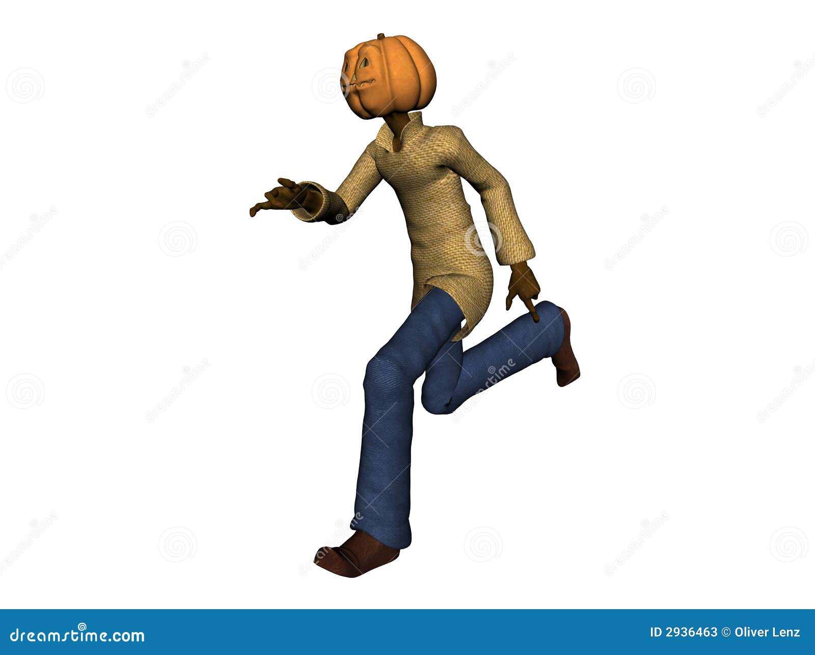 Pumpkin Man stock illustration. Illustration of casual - 2936463