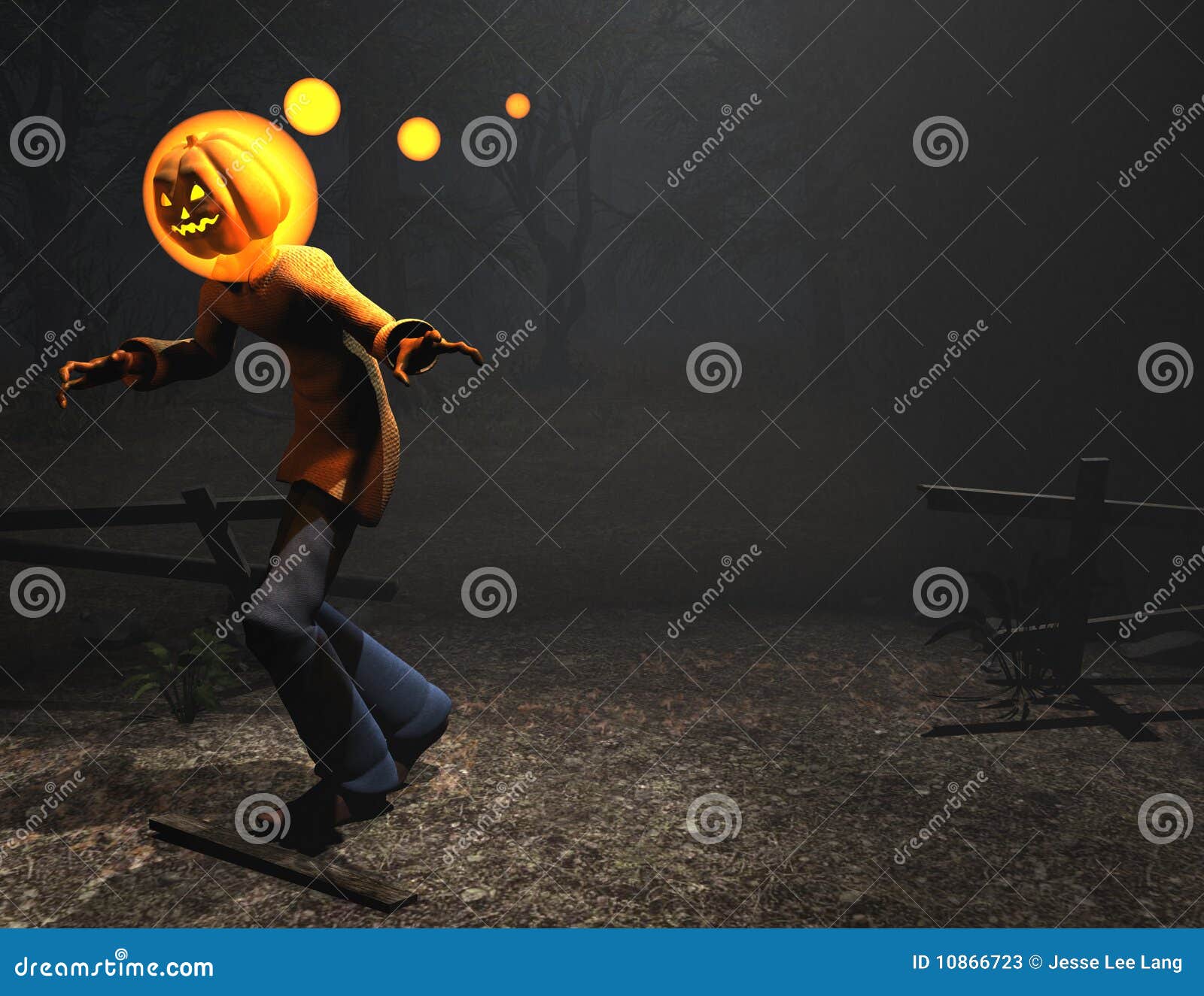 Pumpkin Man Halloween Character Stock Illustration - Illustration of ...