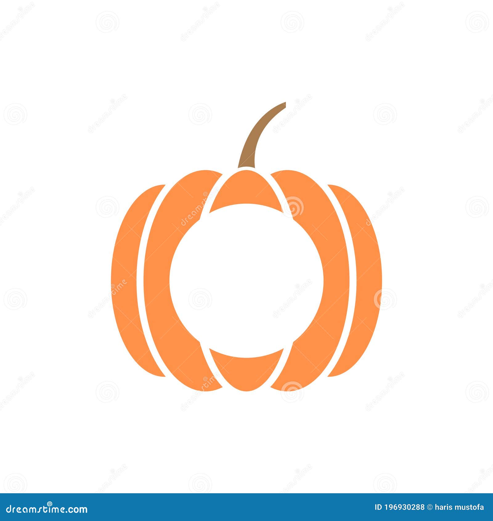Pumpkin Monogram Template Vector Isolated Illustration Stock Vector ...
