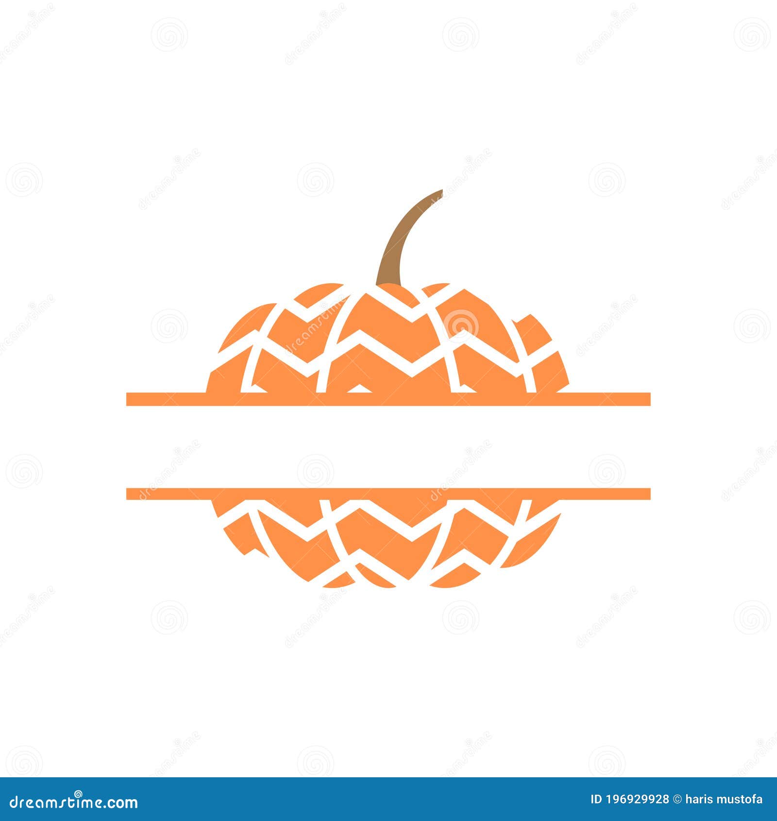 Pumpkin Monogram Template Vector Isolated Illustration Stock Vector ...