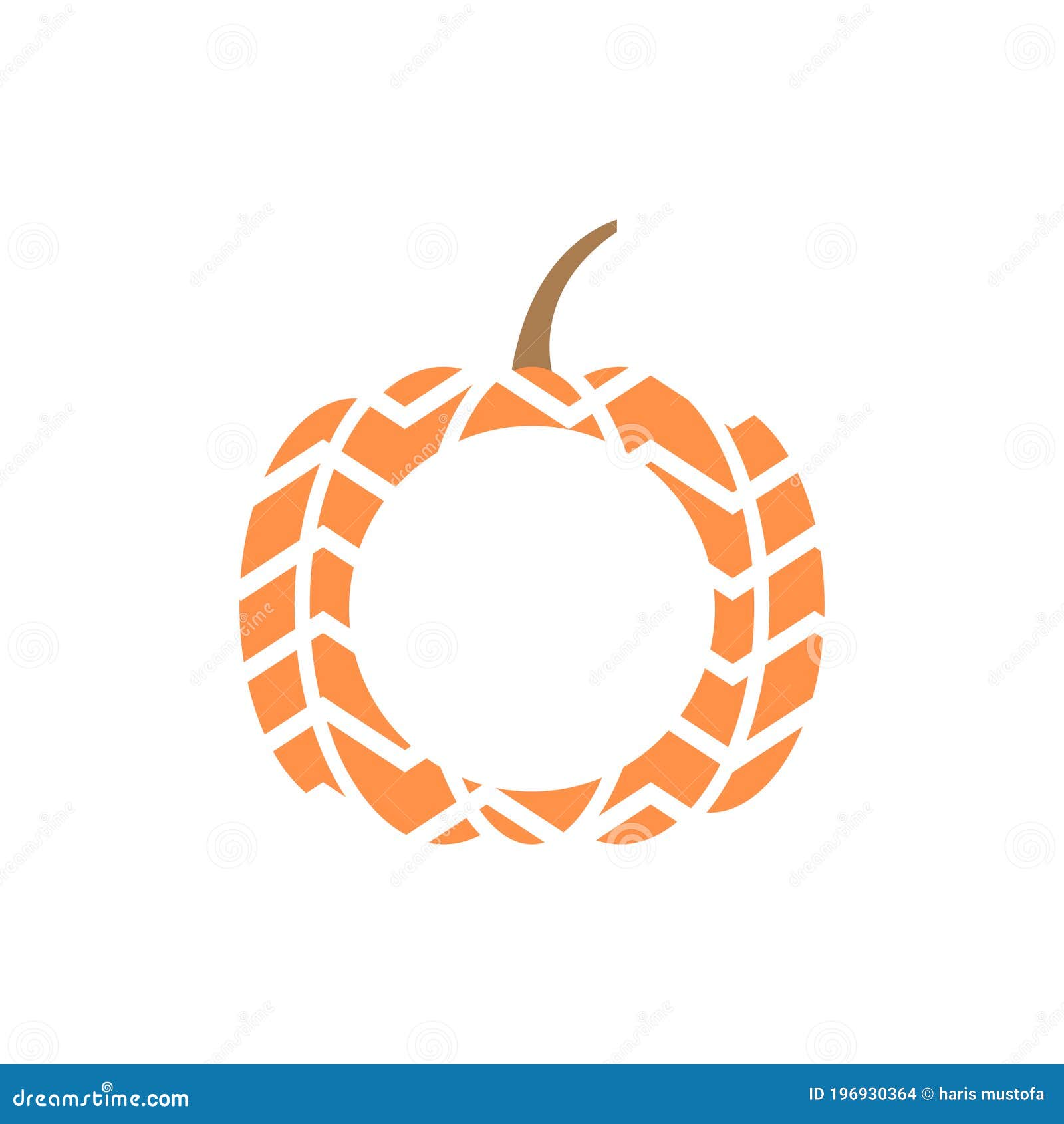 Pumpkin Monogram Template Vector Isolated Illustration Stock Vector ...