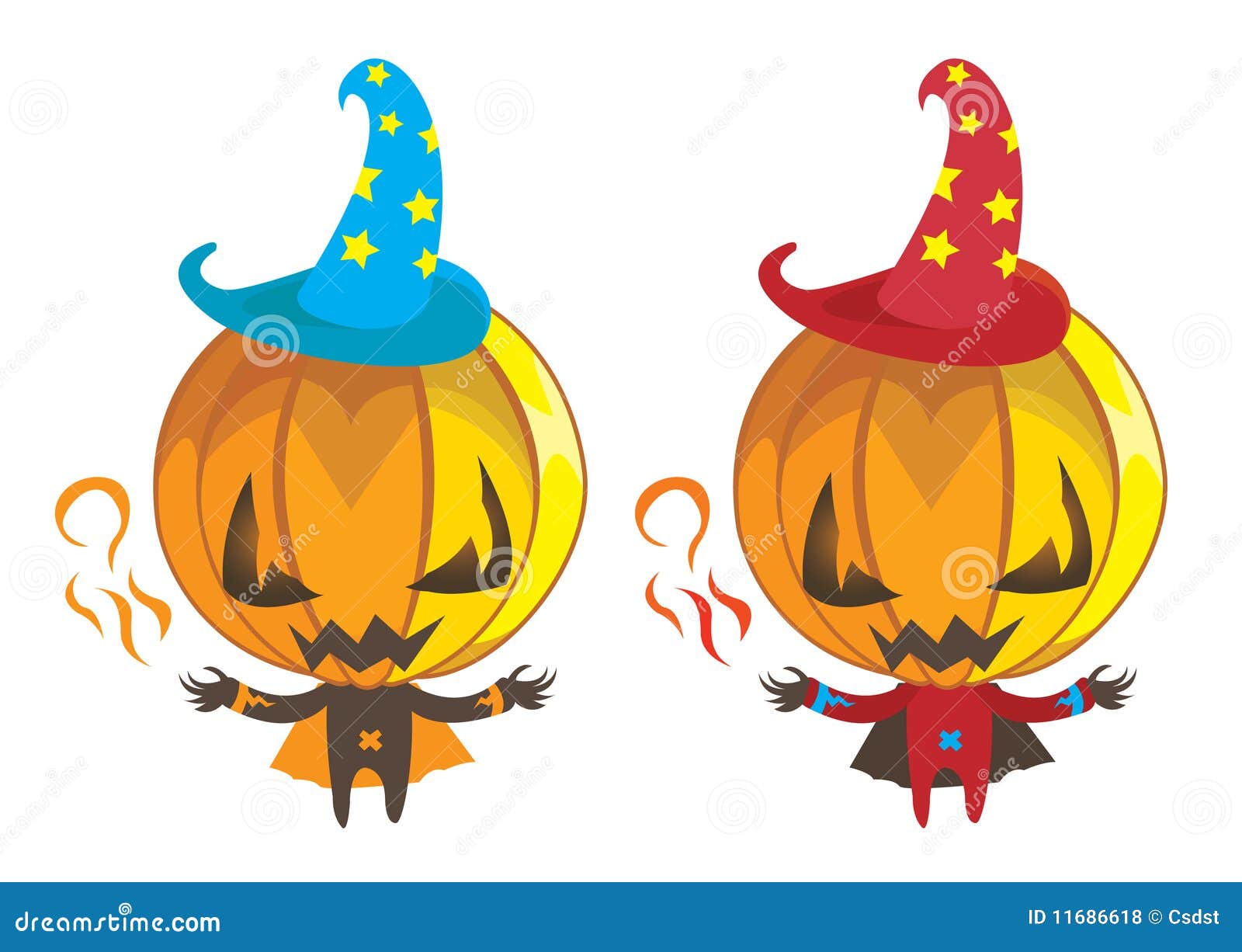 Pumpkin monster stock vector. Illustration of monster - 11686618