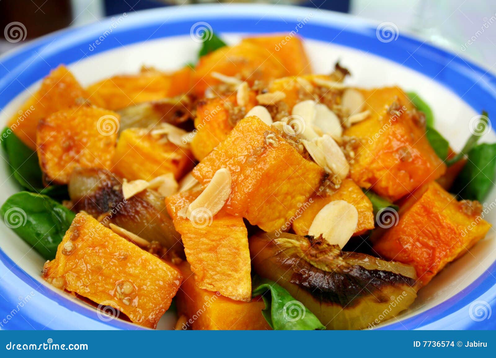 Pumpkin and Onion Salad stock photo. Image of food, wholesome - 7736574
