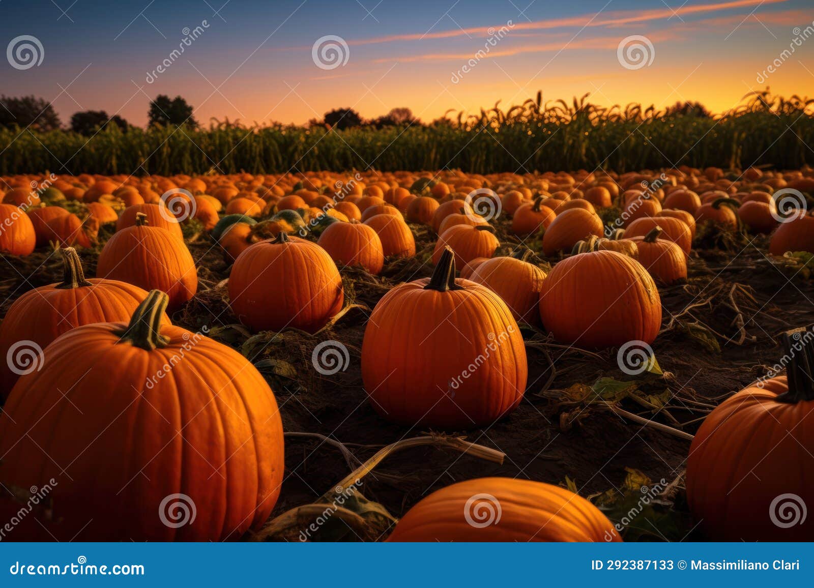 A Pumpkin Patch Scene with Pumpkins Arranged Neatly. Generative AI ...