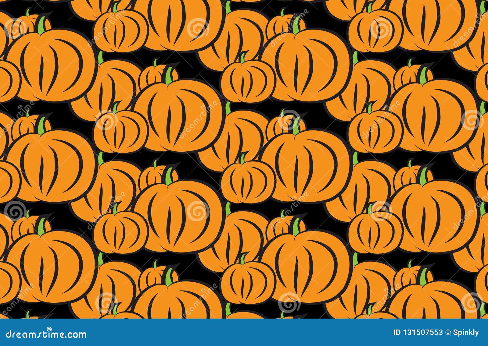 Pumpkin Pattern Wallpaper Design Background Stock Illustration - Illustration of leaves, fall ...