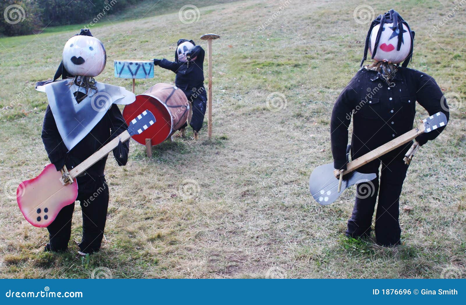 Pumpkin people band stock photo. Image of trick, artistic - 1876696