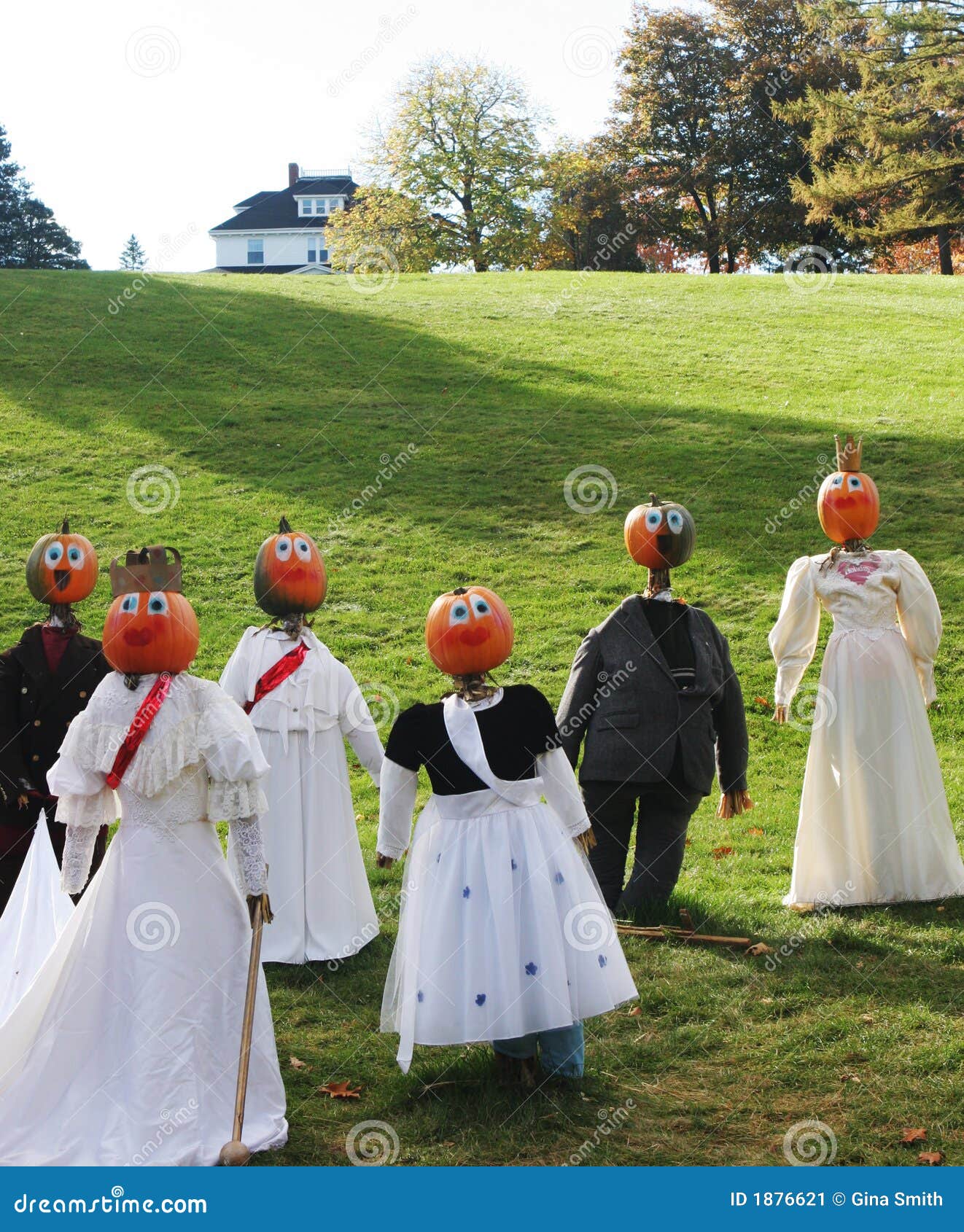 Pumpkin people gathering. stock image. Image of celebration - 1876621