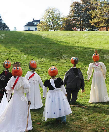 Pumpkin people gathering. stock image. Image of celebration - 1876621