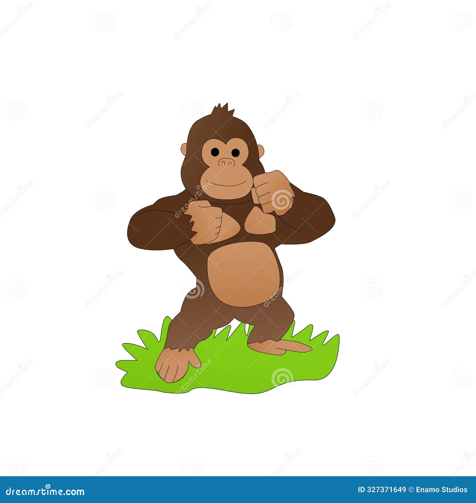 Gorilla Beating Its Chest Full Black Silhouette On White Background ...