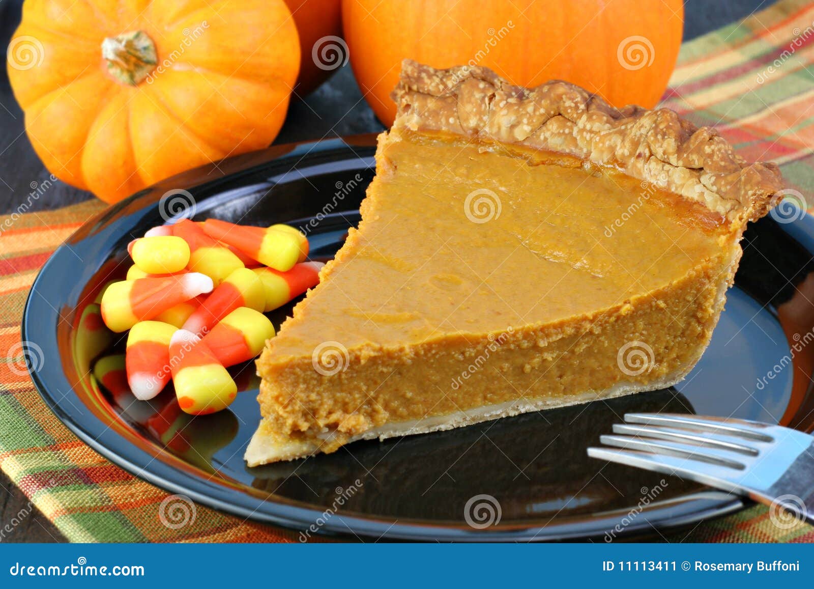Pumpkin Pie Slice and Candy Corn Stock Image - Image of seasonal, brown ...