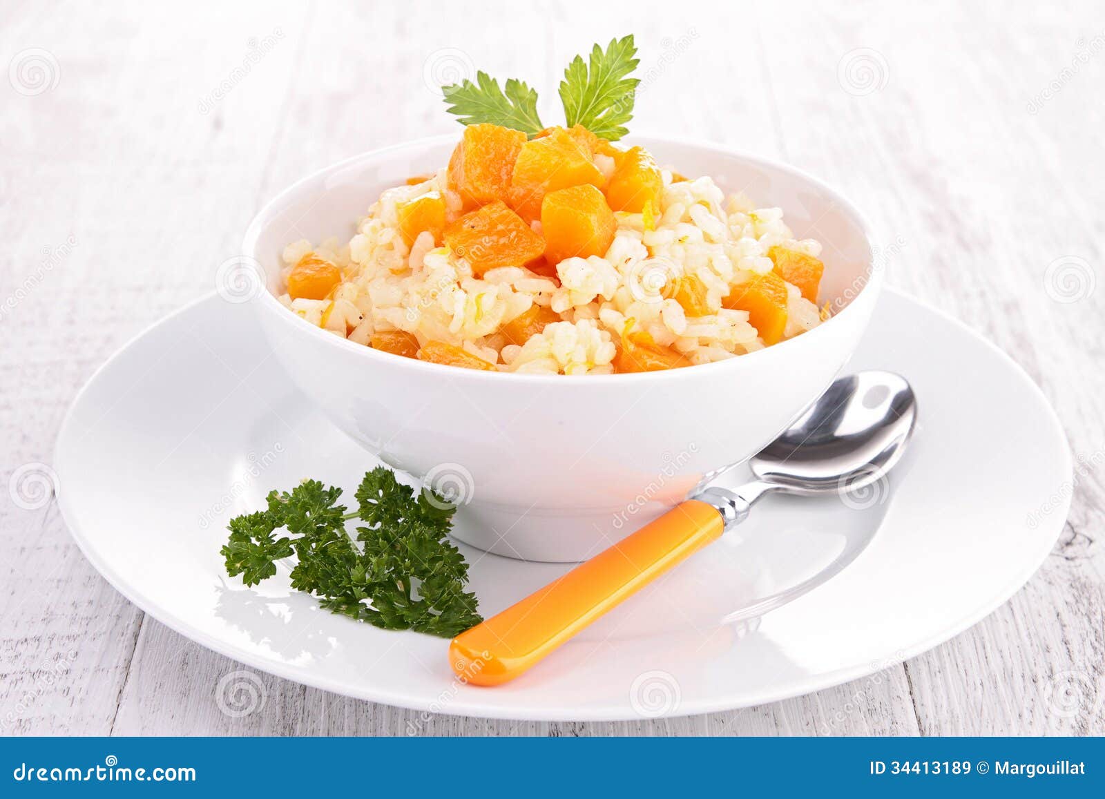 Pumpkin risotto stock image. Image of meal, cooked, risotto - 34413189