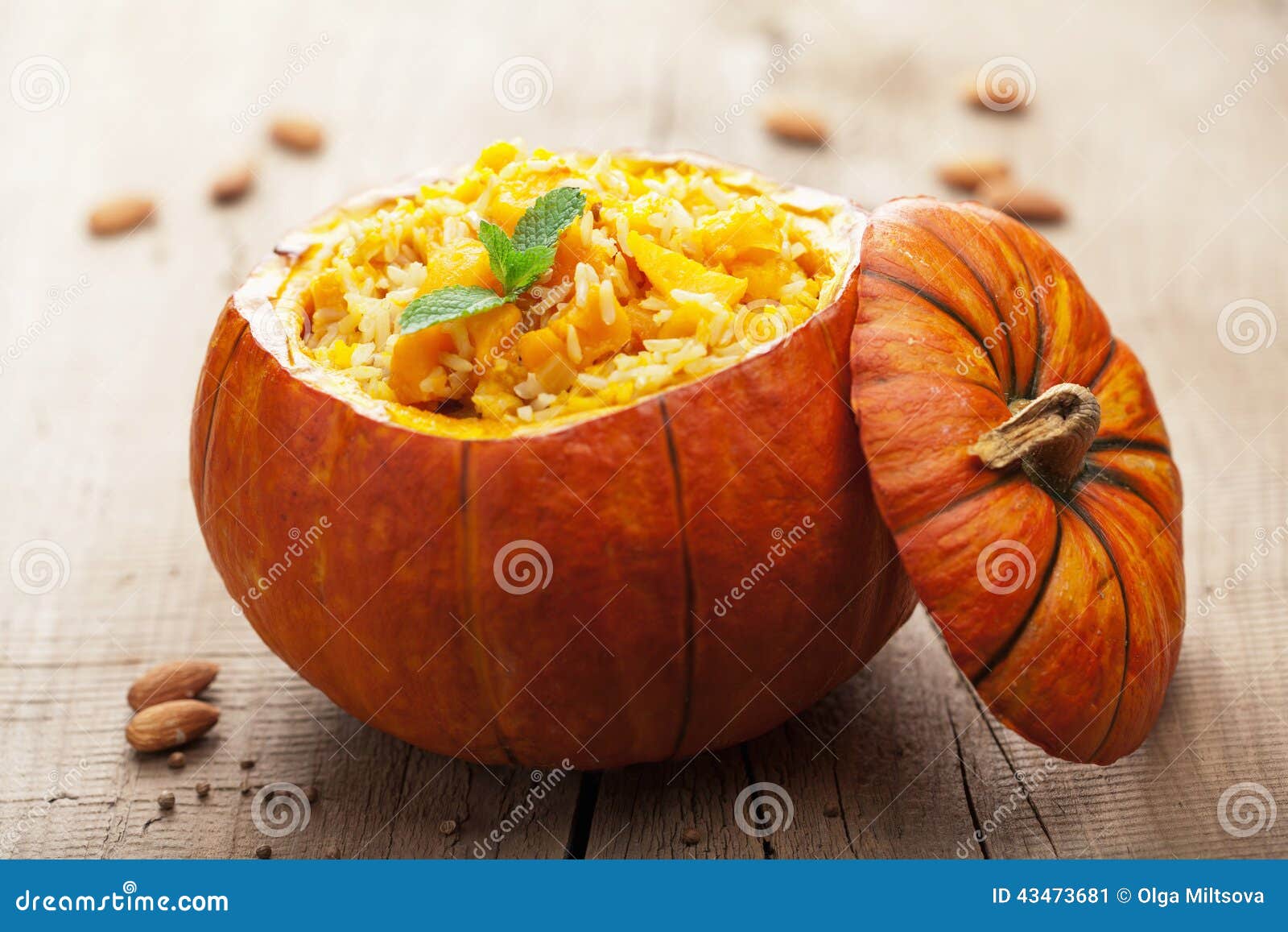 Pumpkin risotto stock image. Image of cuisine, dinner - 43473681