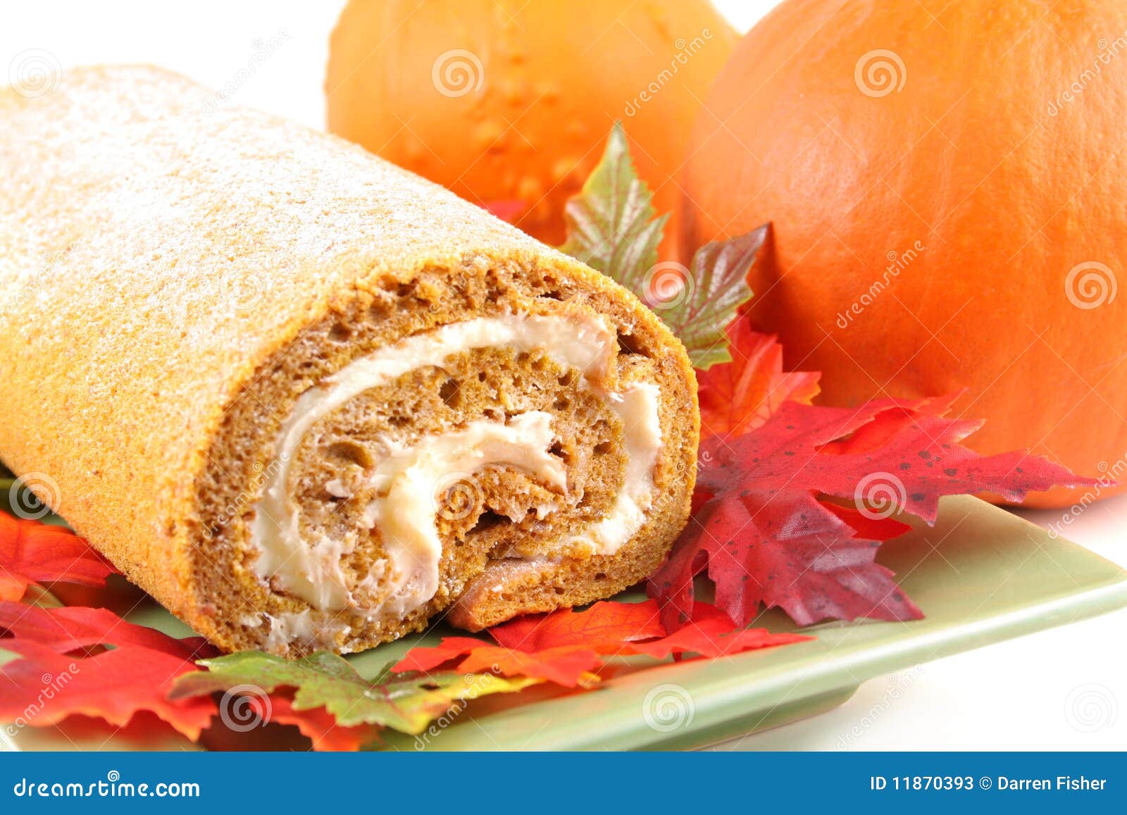 Pumpkin Roll stock image. Image of baked, gourmet, pastry - 11870393
